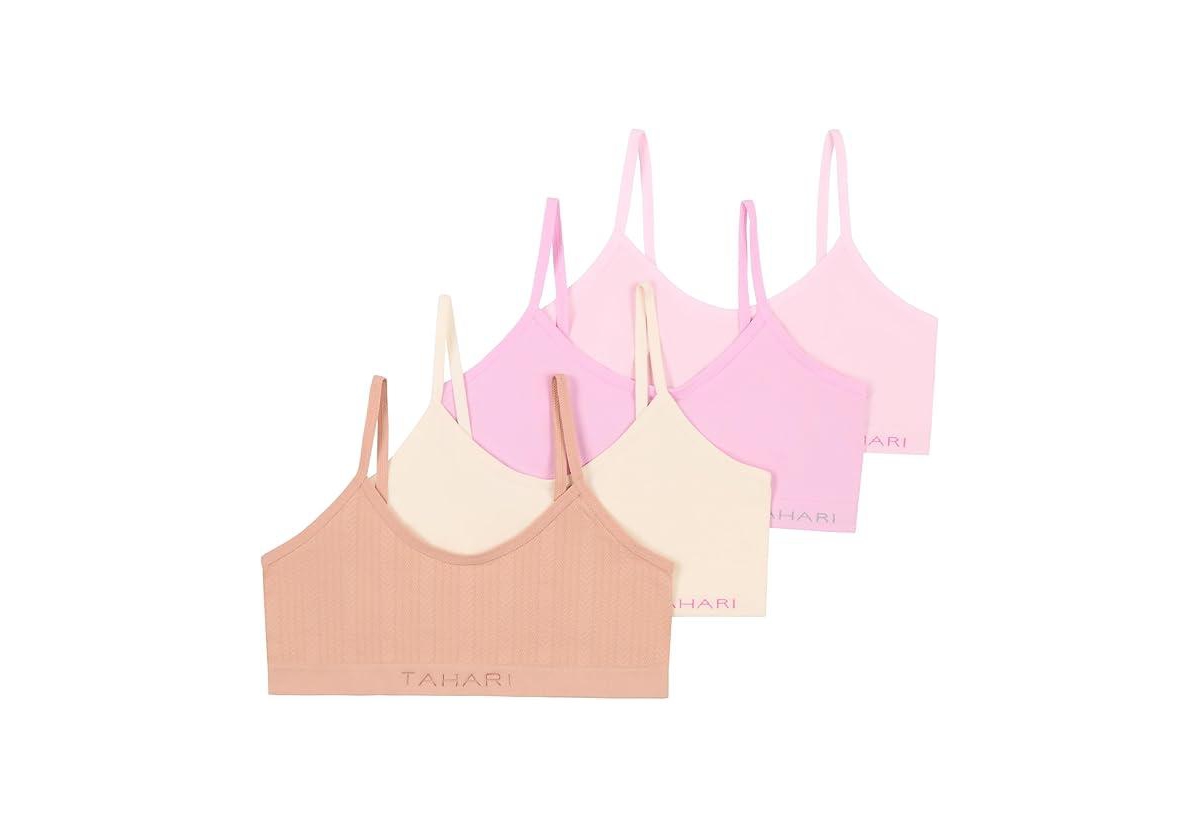 Click here for Tahari Girls 4-Pack Seamless Bralette Set - grey prices