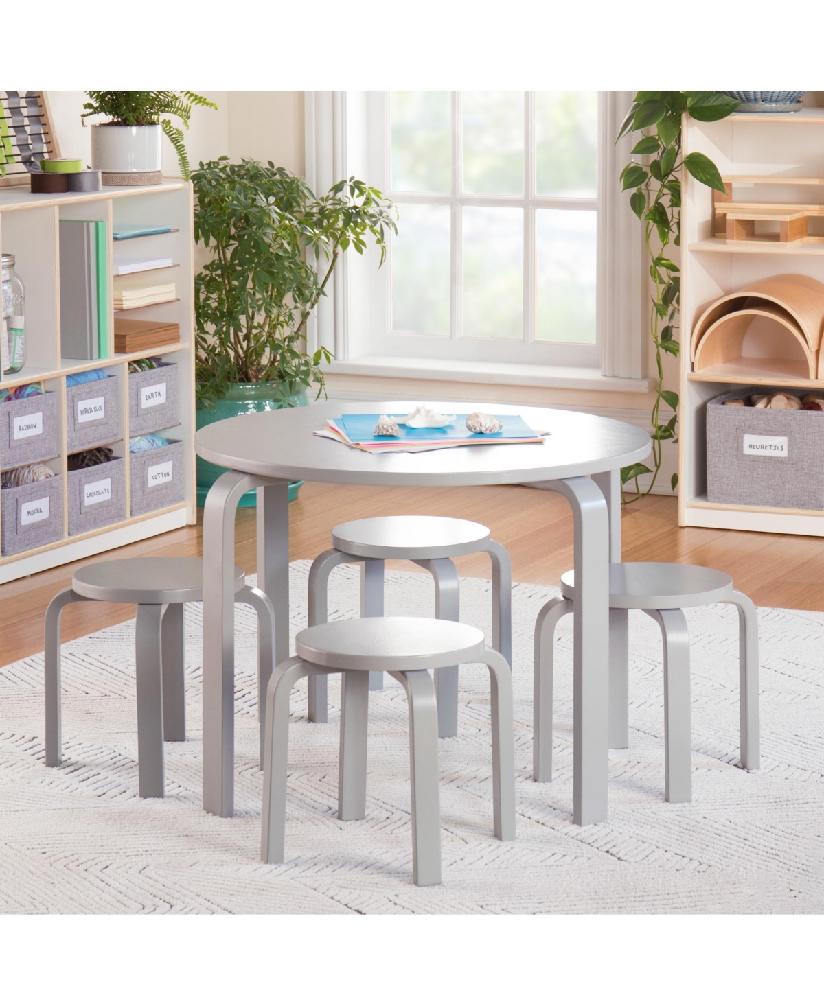 Click here for Guidecraft Kids Nordic Table and Chairs Set - Natu... prices