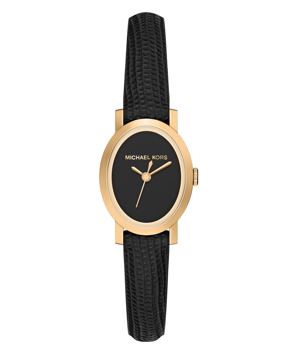 Click here for Michael Kors Womens Maude Three-Hand Black Leather... prices