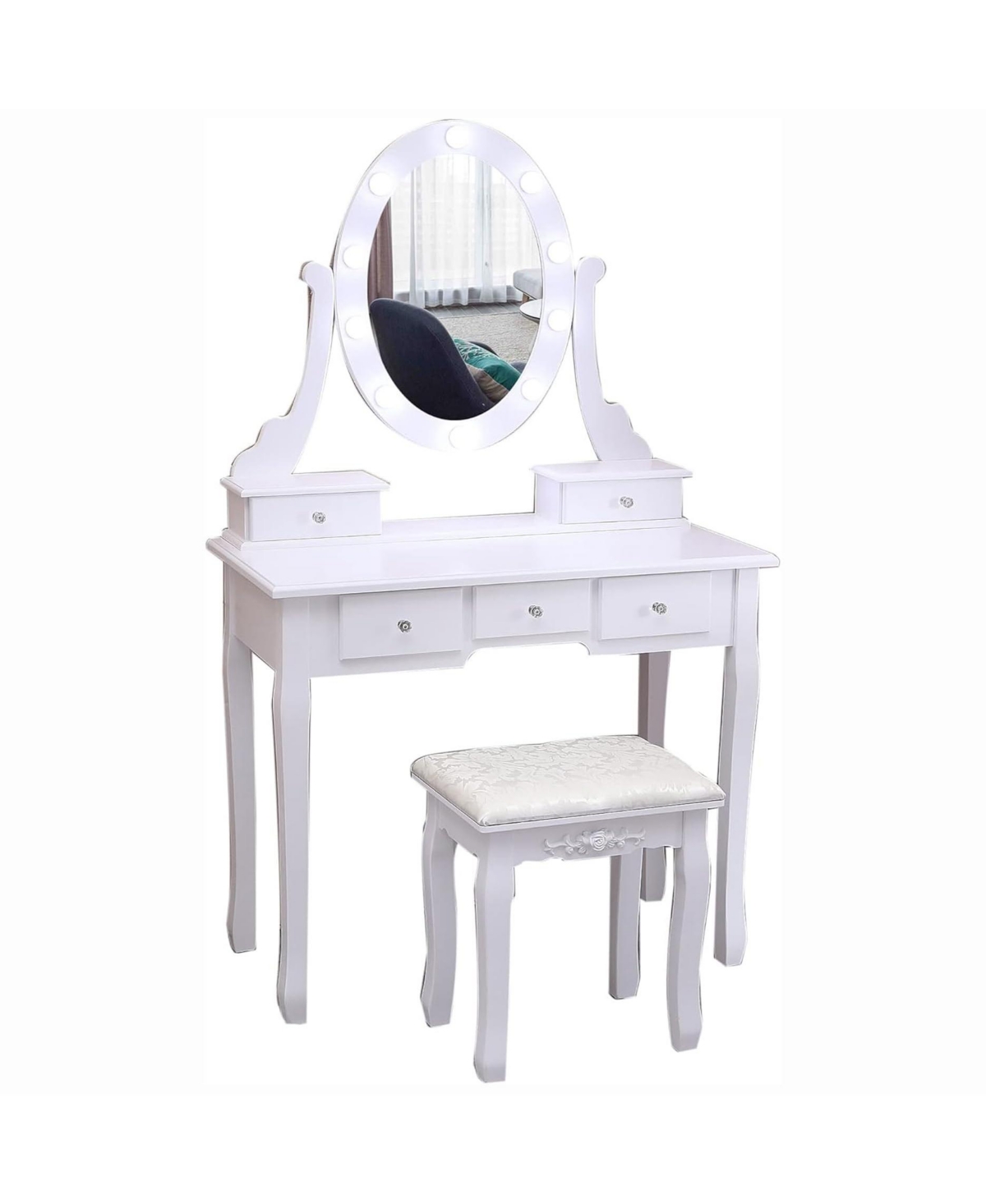 Click here for Modern Makeup Vanity  Girls Vanity Set with Lighte... prices