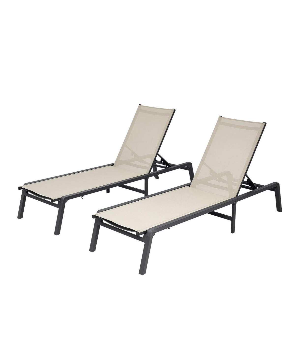 Click here for Mecale Set of 2 Outdoor Chaise Lounge Chairs  400... prices