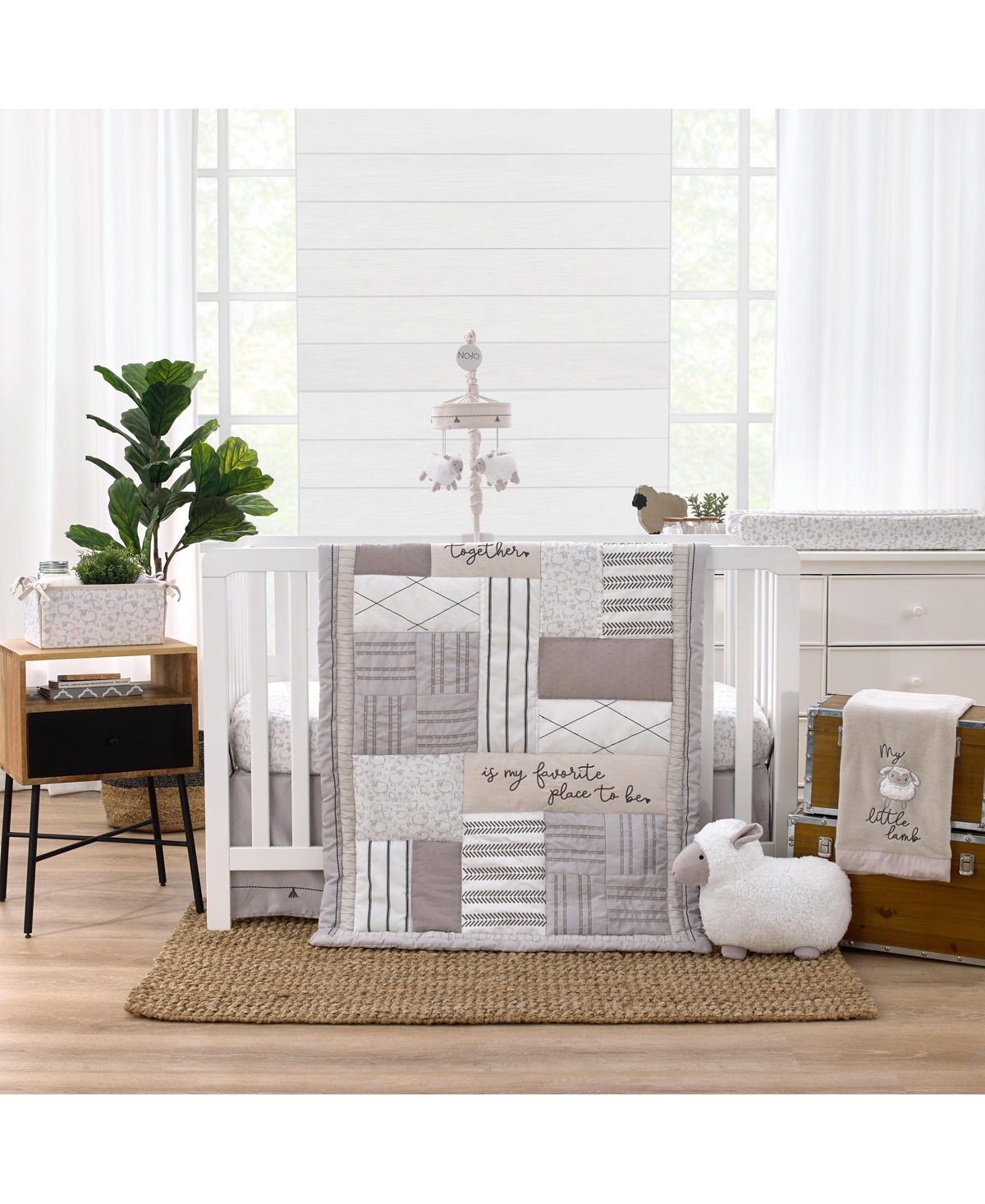 Click here for NoJo Baby Together is Better White  Gray  and Taup... prices