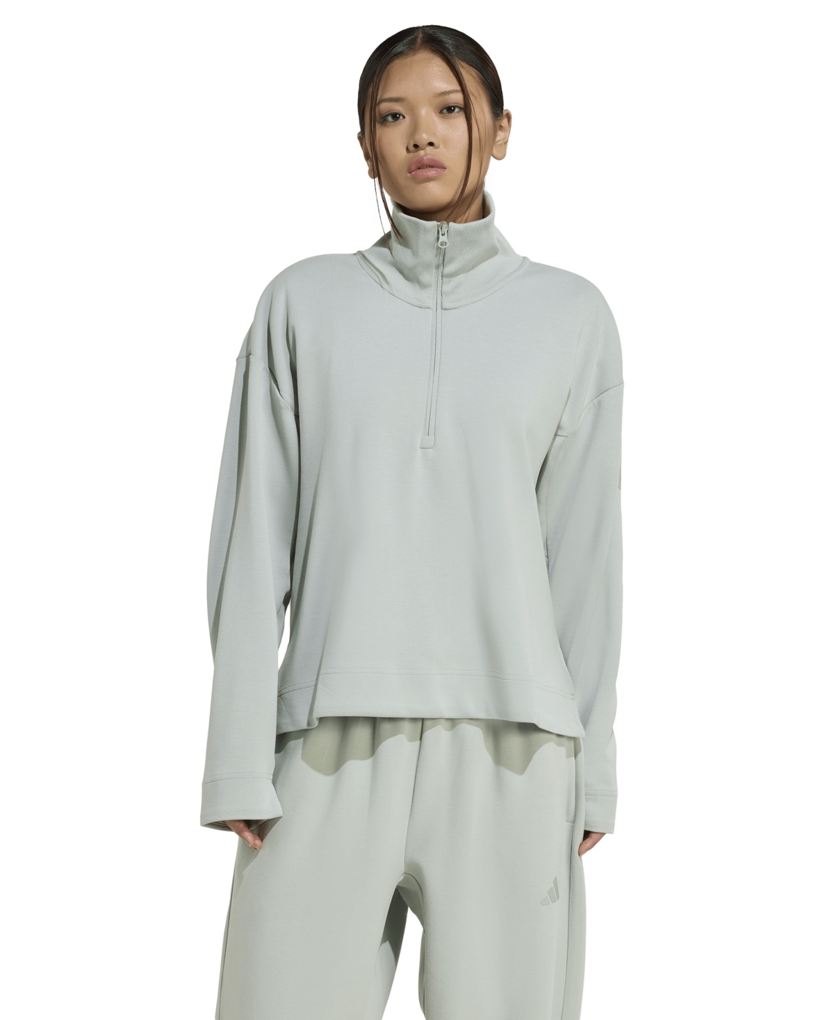 Click here for adidas Womens Lux Quarter-Zip Sweatshirt - Wonder... prices