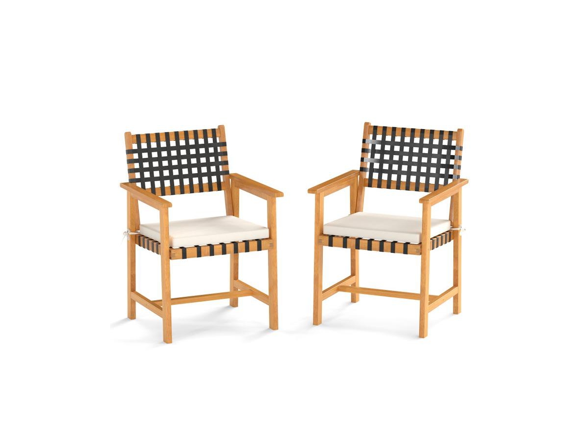Click here for Slickblue 2-Piece Wooden Dining Chairs for Patio w... prices