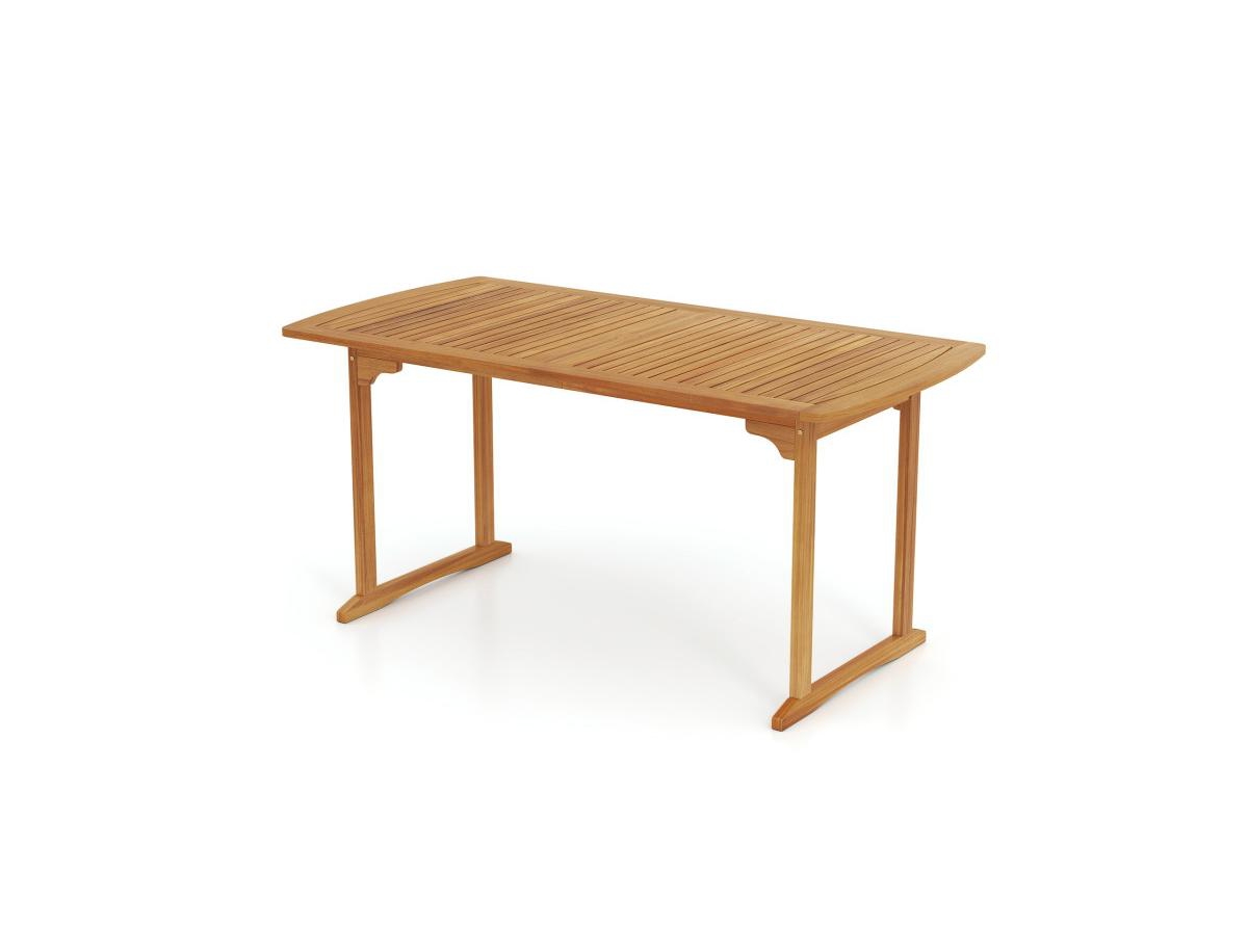 Click here for Slickblue Outdoor 63 Inch Dining Table  Slatted Su... prices