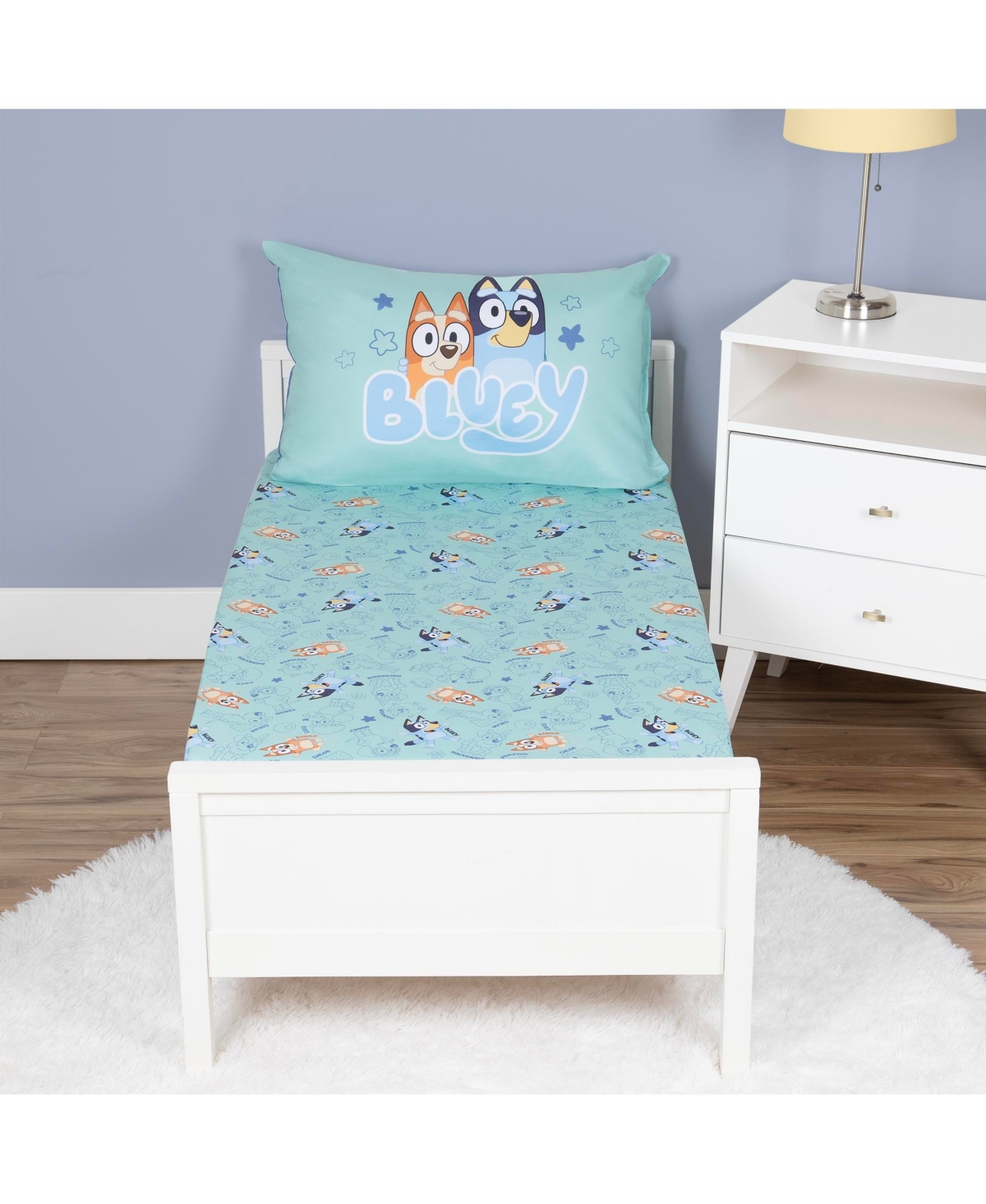 Click here for NoJo Toddler Bluey 2 Piece Sheet Set - Fitted Crib... prices