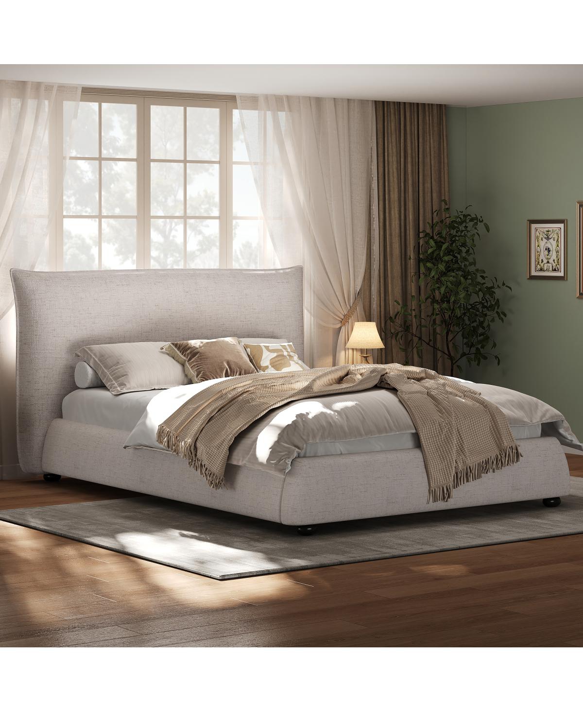Click here for Streamdale Furniture Twin Upholstered Platform Bed... prices