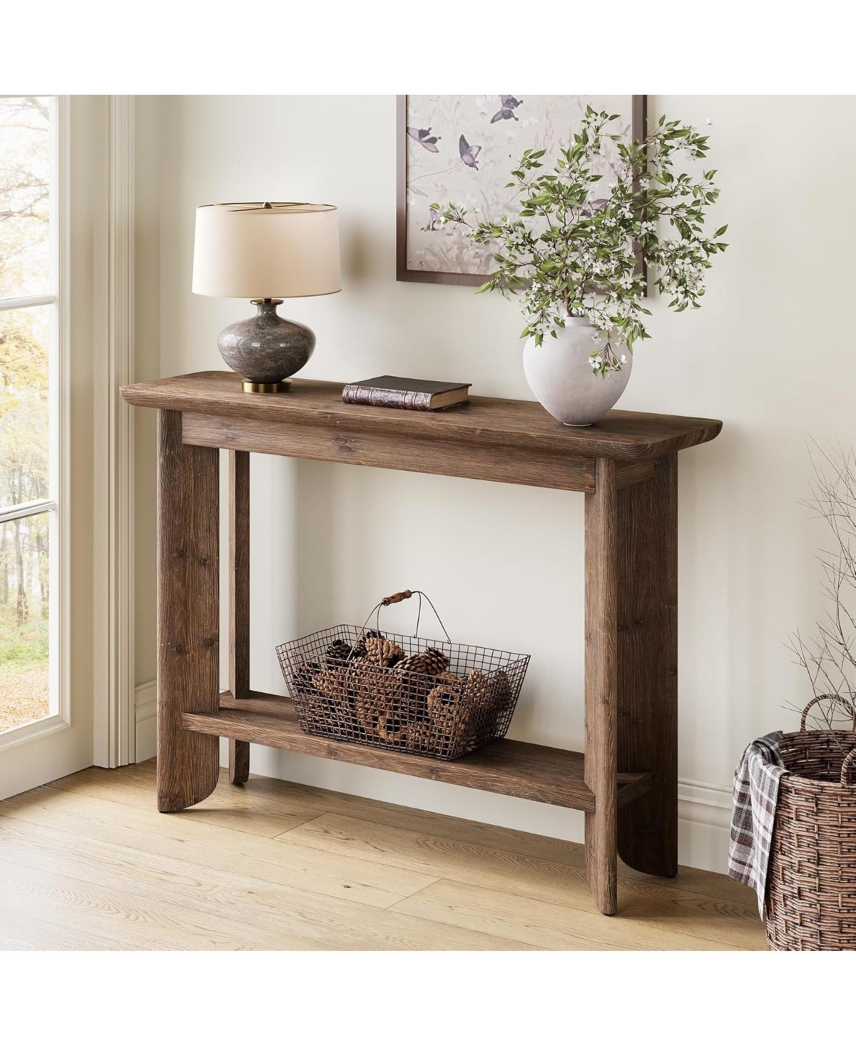 Click here for Tribesigns 41.3 Inches Sofa Table  Solid Wood 2-Ti... prices