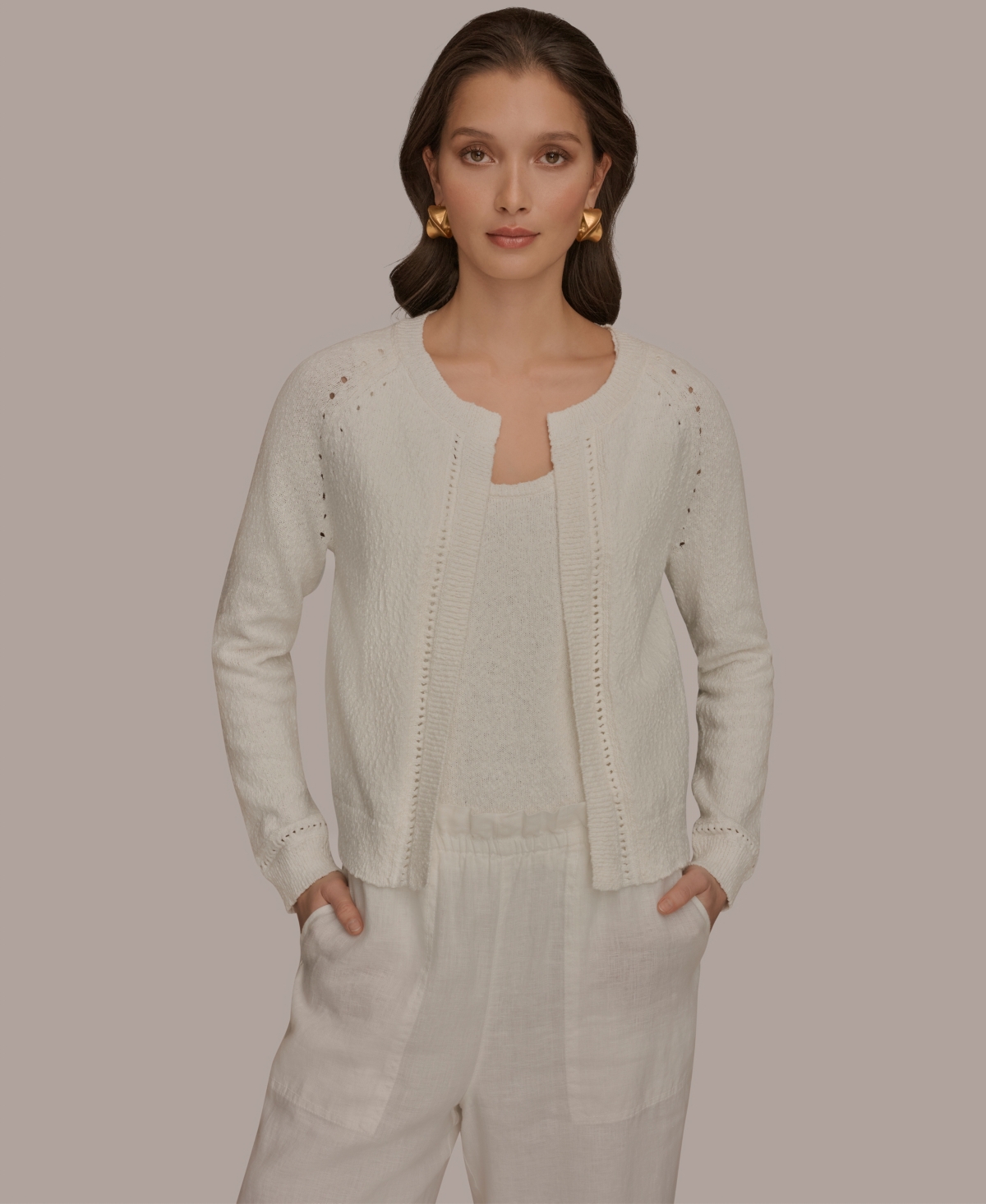 Click here for Donna Karan Weekend Womens Pointelle Stitch Detail... prices