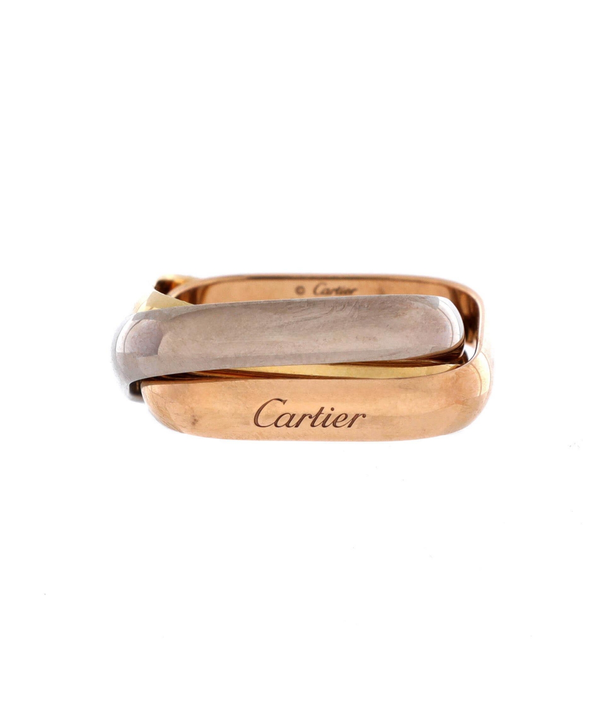 Click here for Pre-Owned Cartier Trinity Cushion Ring - 18k tri c... prices