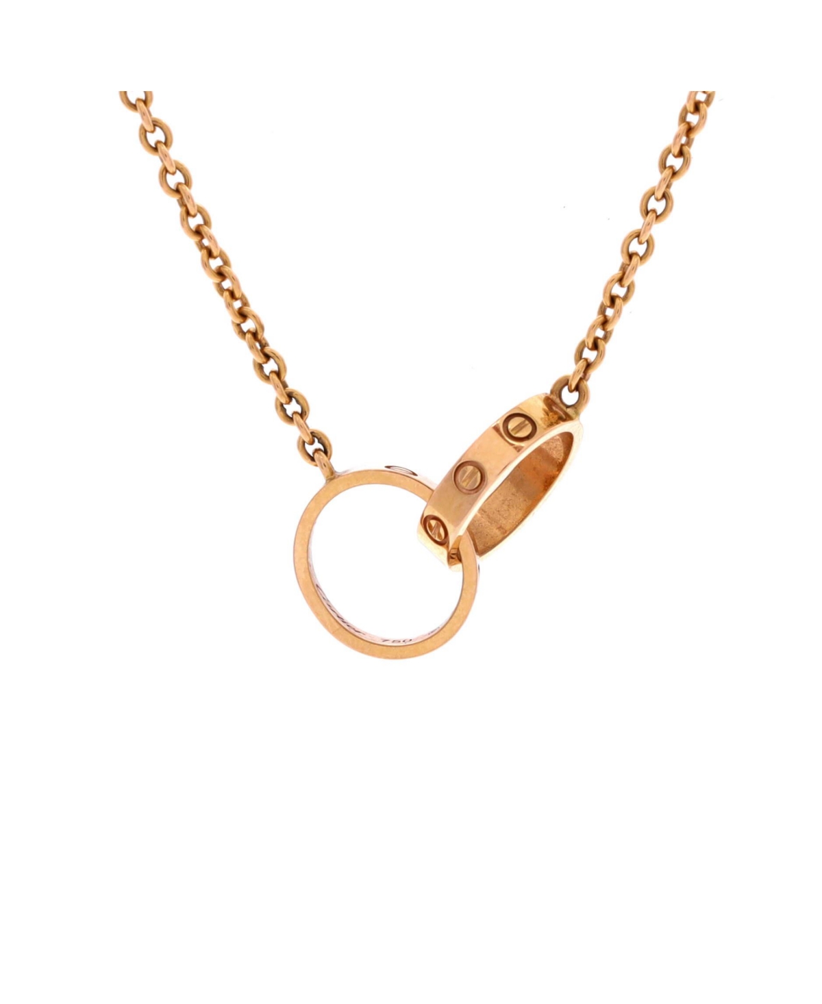 Click here for Pre-Owned Cartier Love Interlocking Necklace - 18k... prices
