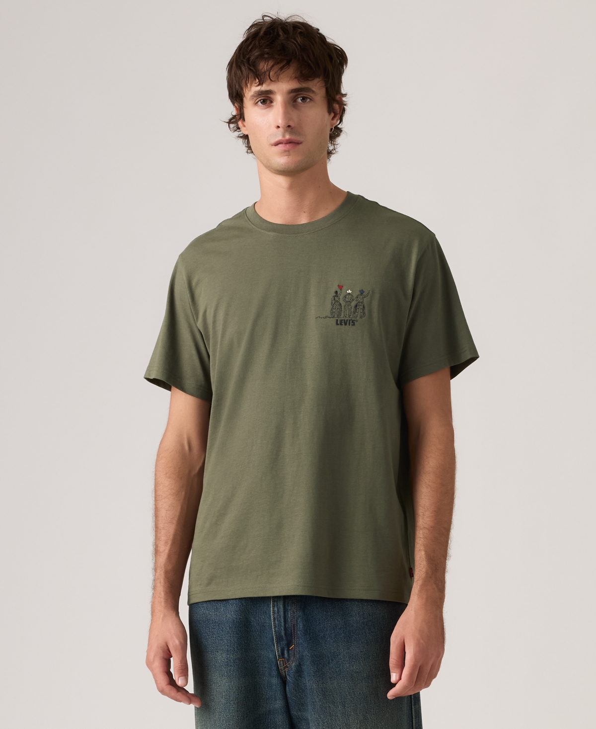 Click here for Levis Mens Short-Sleeve Crewneck T-Shirt - Olive prices