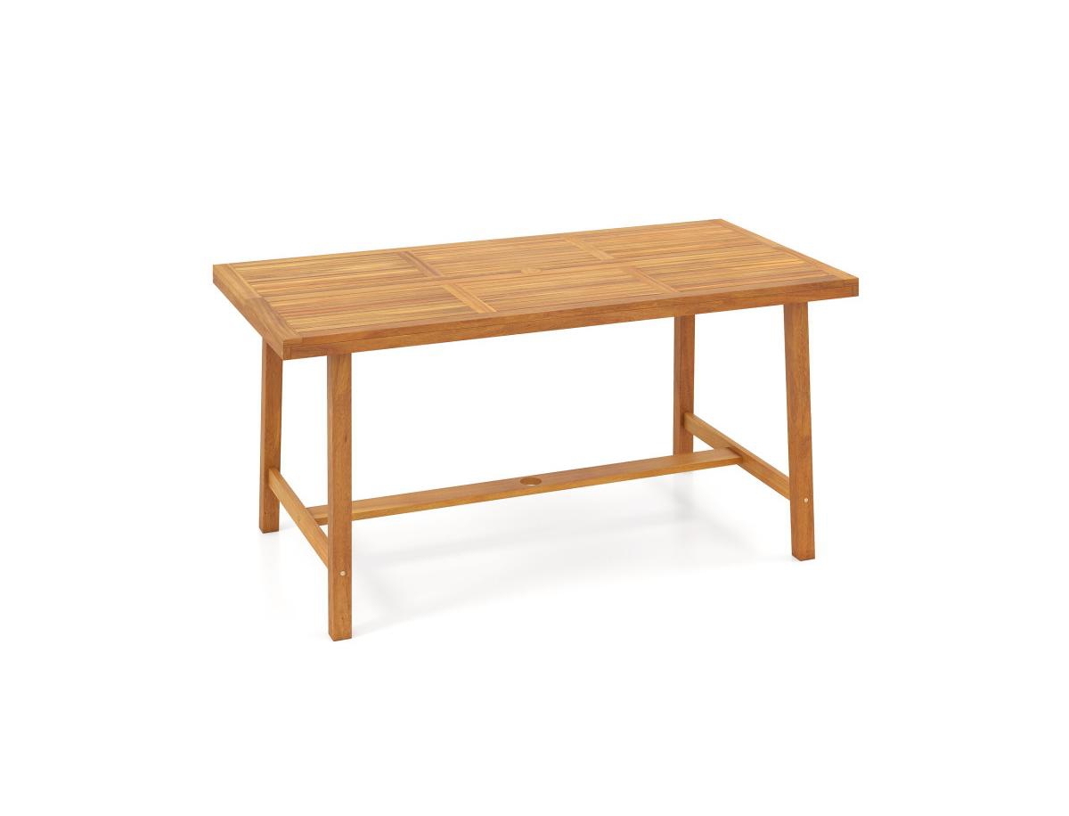 Click here for Slickblue Acacia Wood Dining Table for 6  Heavy-Du... prices