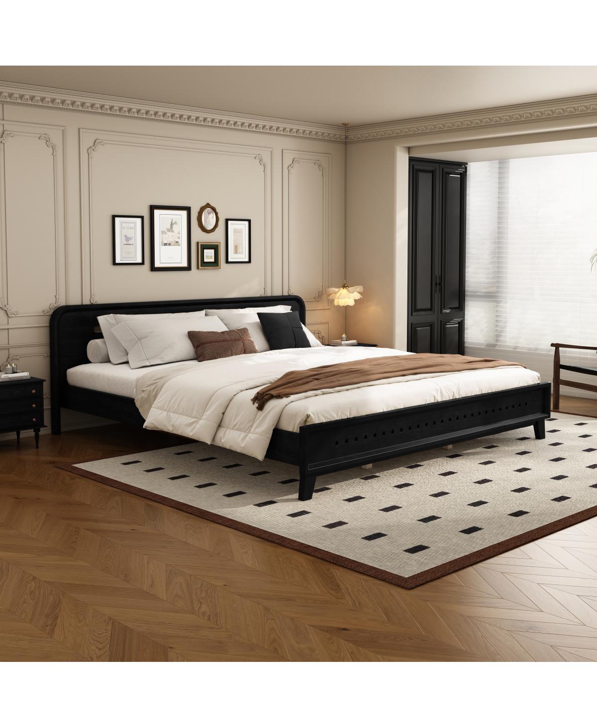 Click here for Streamdale Furniture Solid King Size Wood Bed Fram... prices