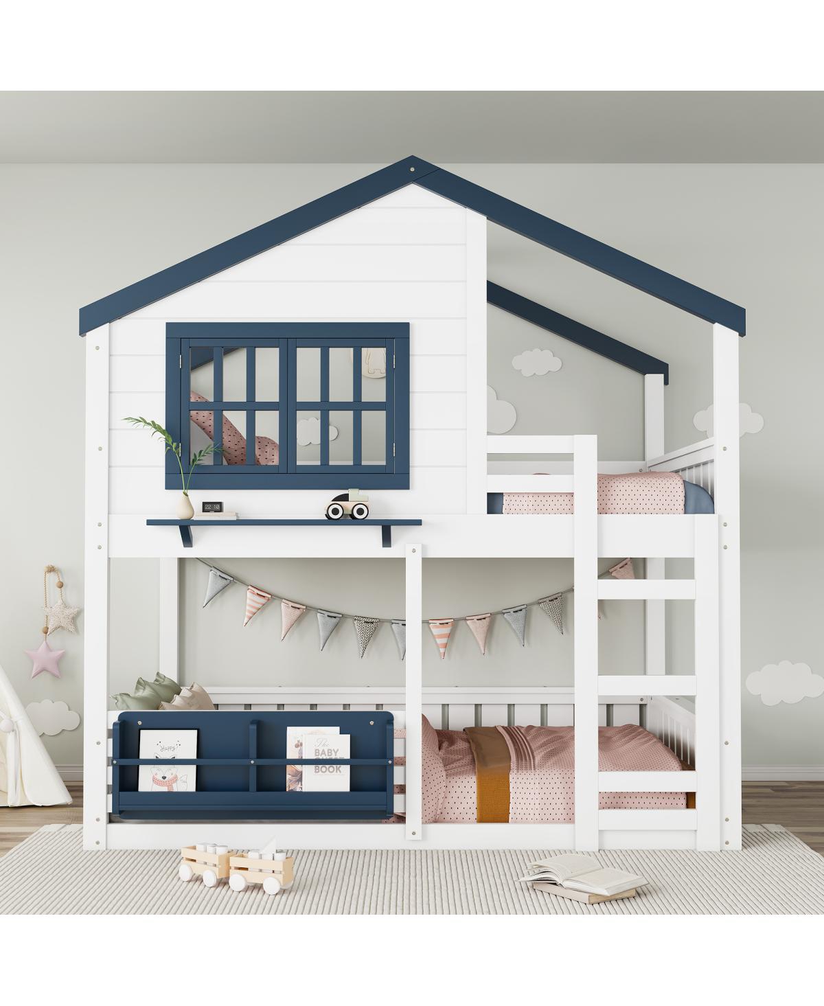 Click here for Streamdale Full Size Bunk Bed/Loft Bed with Booksh... prices