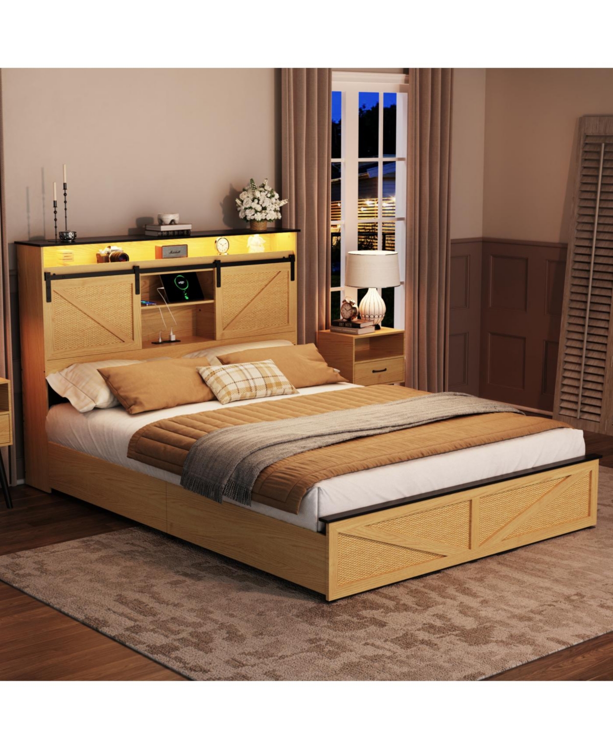 Click here for Streamdale Furniture Farmhouse Queen Storage Bed F... prices