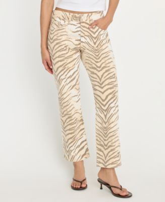 Good American Women's Good Vintage-Inspired Straight Tiger Print Jeans ...