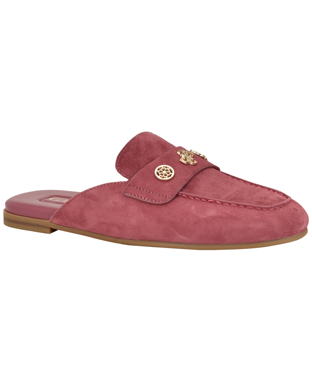 Click here for Guess Womens Aydeena Slip-On Mule Flats - Pink Sue... prices