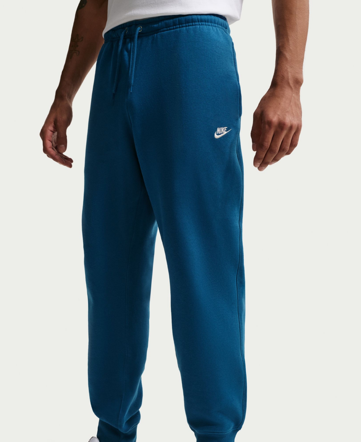 Nike Club Mens Fleece Drawstring Joggers Pants - Court Blue/Lite Khaki
