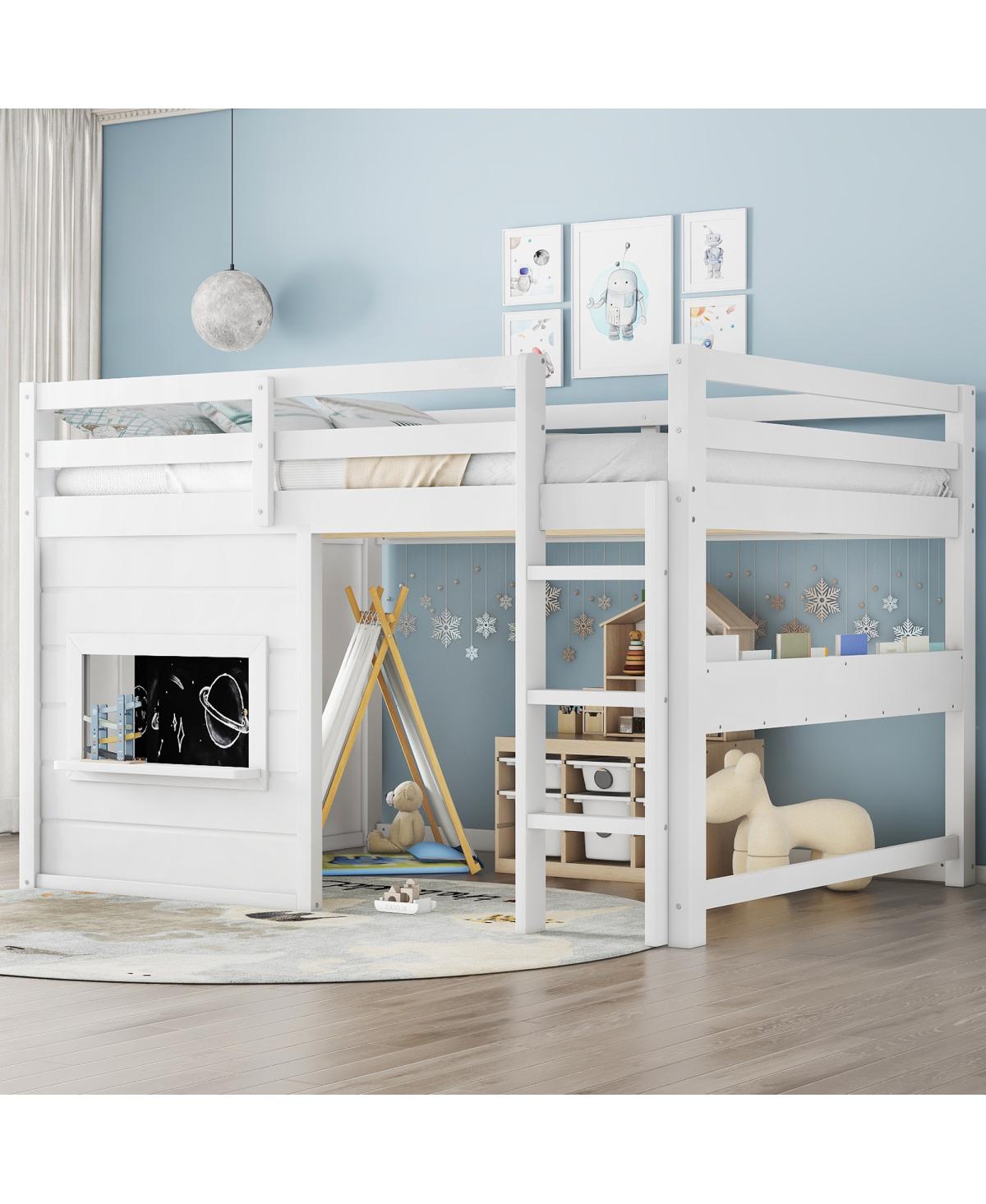 Click here for Streamdale Furniture Full Size Loft Bed with Slide... prices