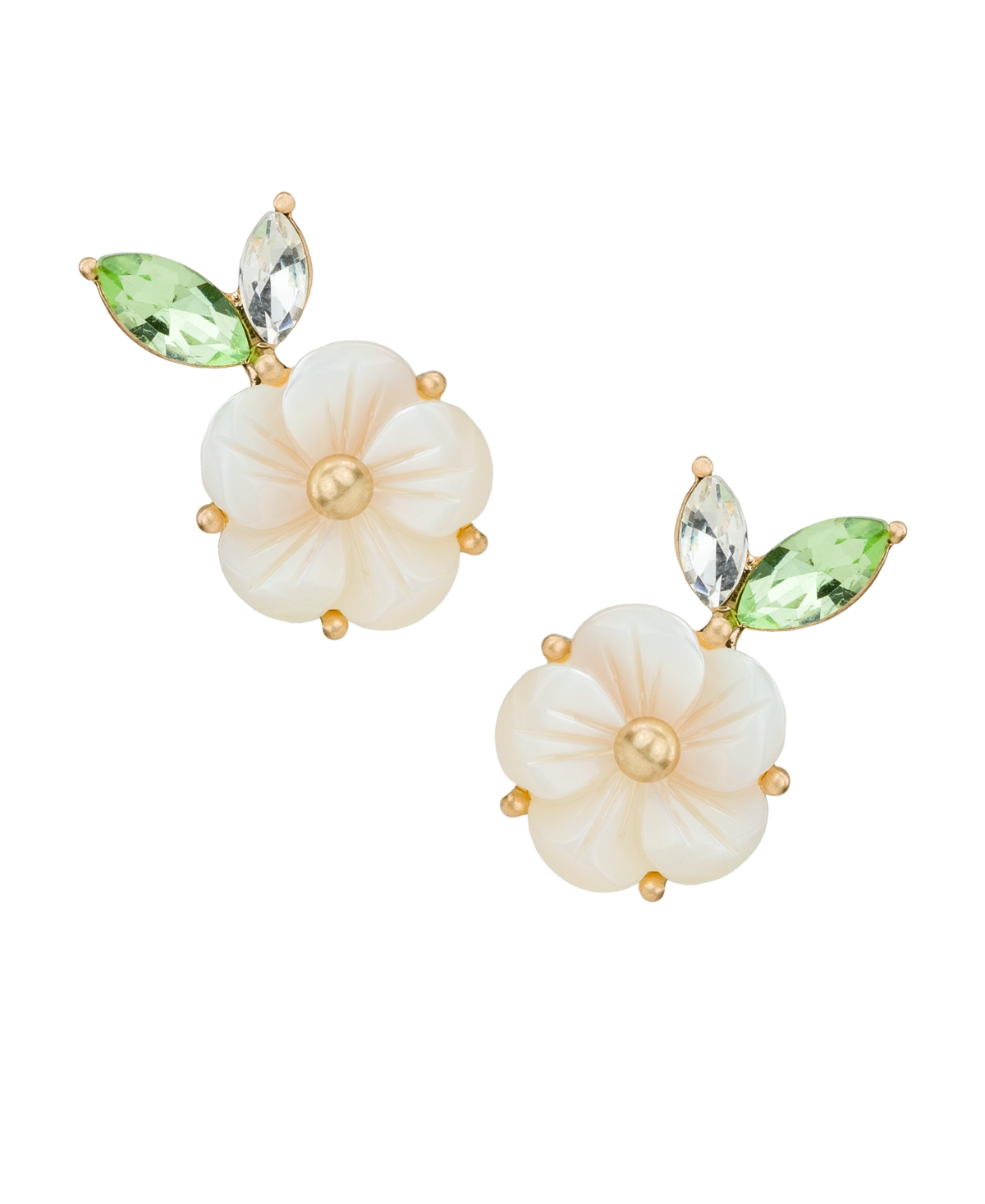 Click here for Patricia Nash Gold-Tone Flower & Leaf Post Earring... prices