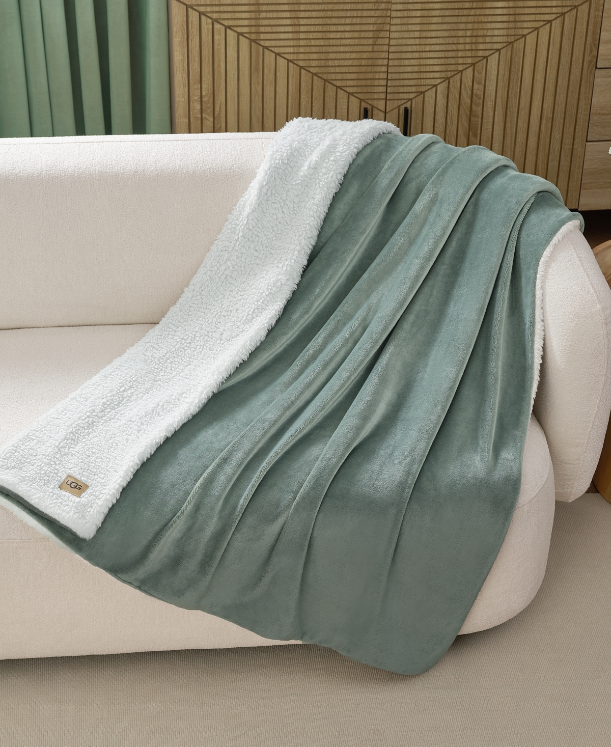 Click here for Ugg Avery Reversible Throw  50 x 70 - Artichoke prices