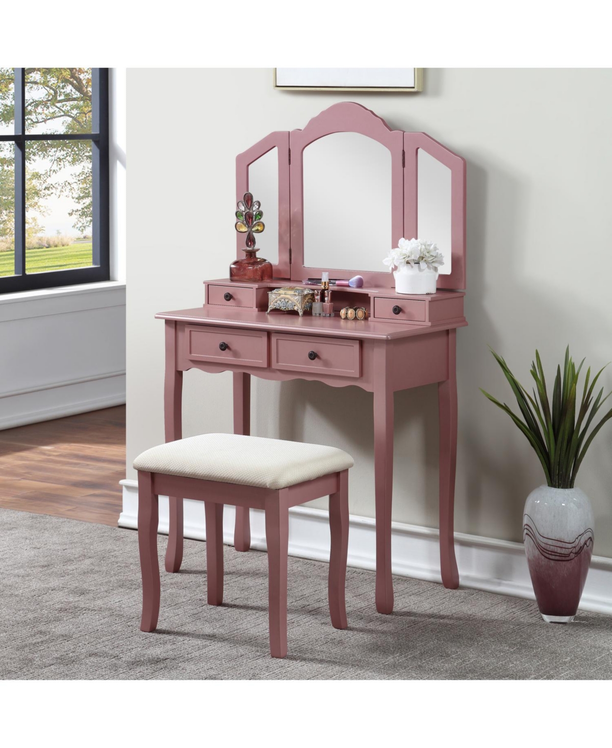 Click here for Streamdale Furniture Sanlo Wooden Vanity Make Up T... prices