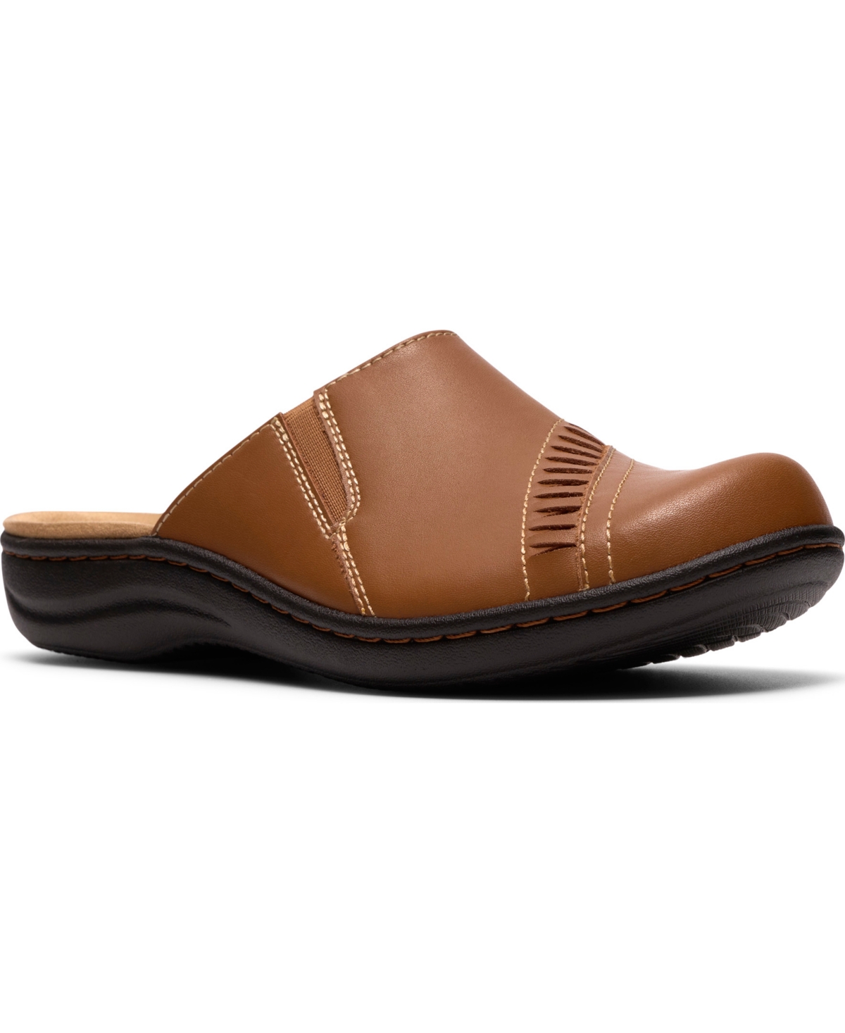 Click here for Clarks Womens Laurieann Lux Slip-On Mules - Tan Le... prices