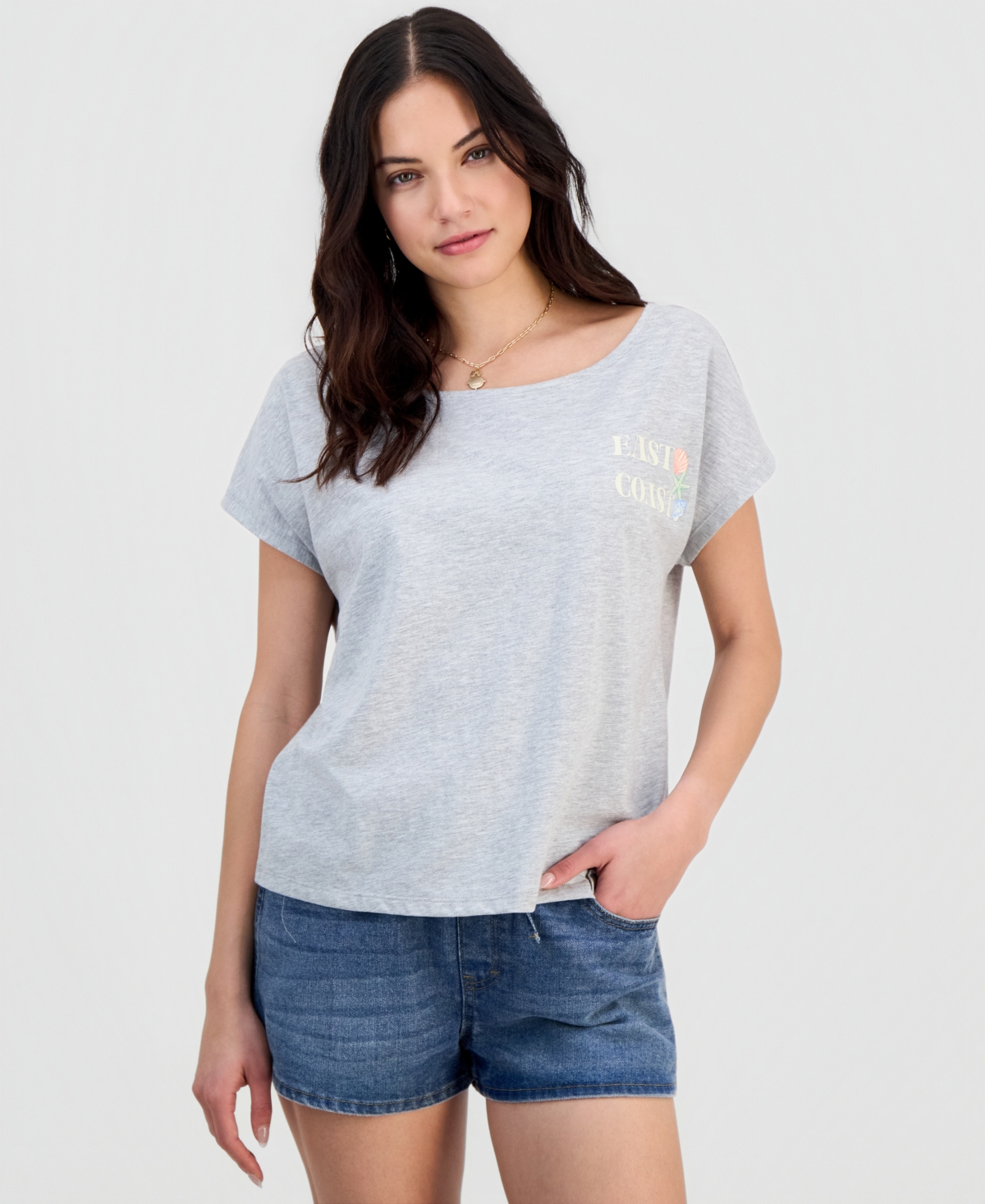 Click here for Self Esteem Juniors East Coast Shell Graphic Cotto... prices