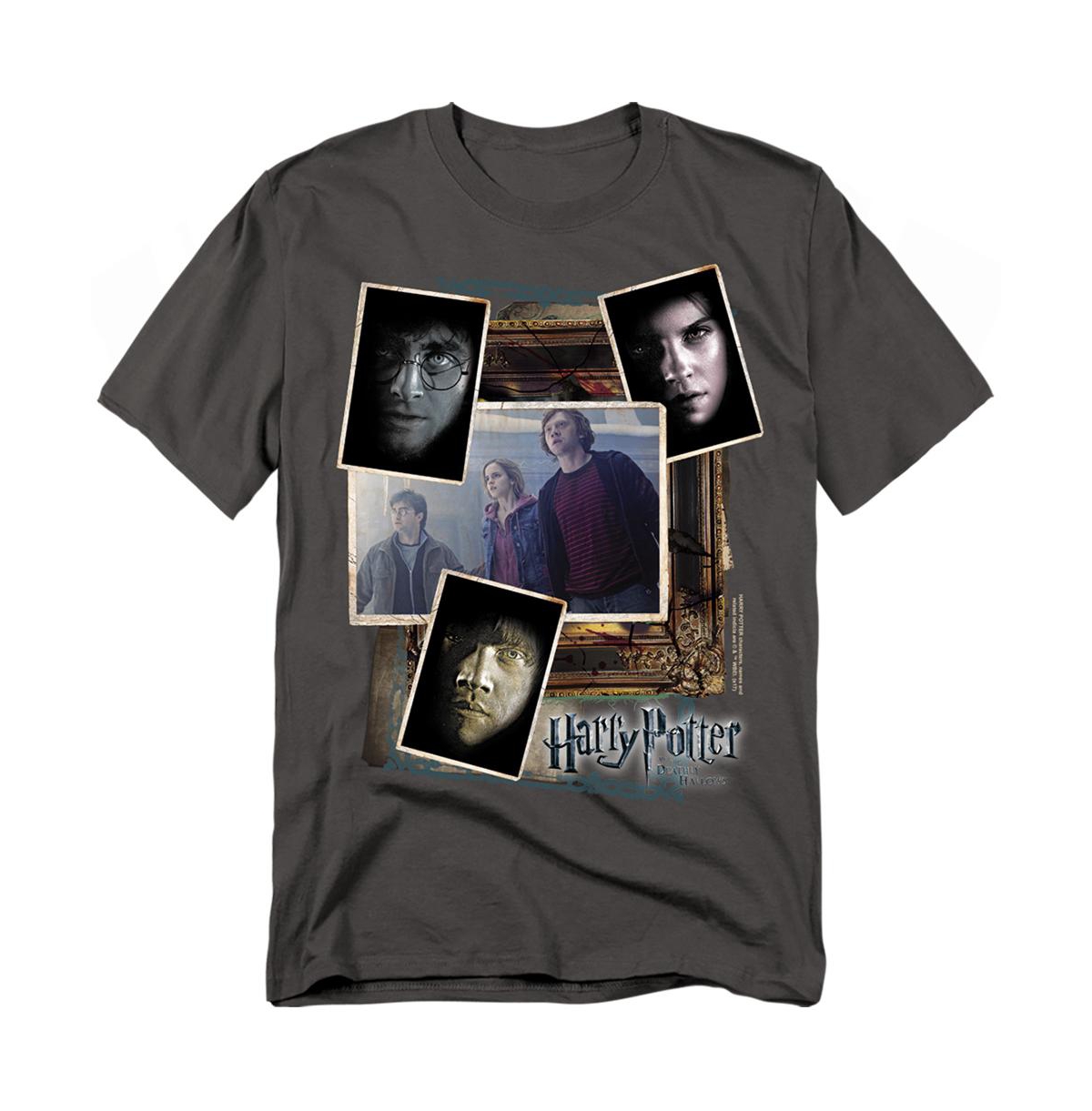 Click here for Harry Potter Mens Trio Collage T-Shirt - Charcoal prices