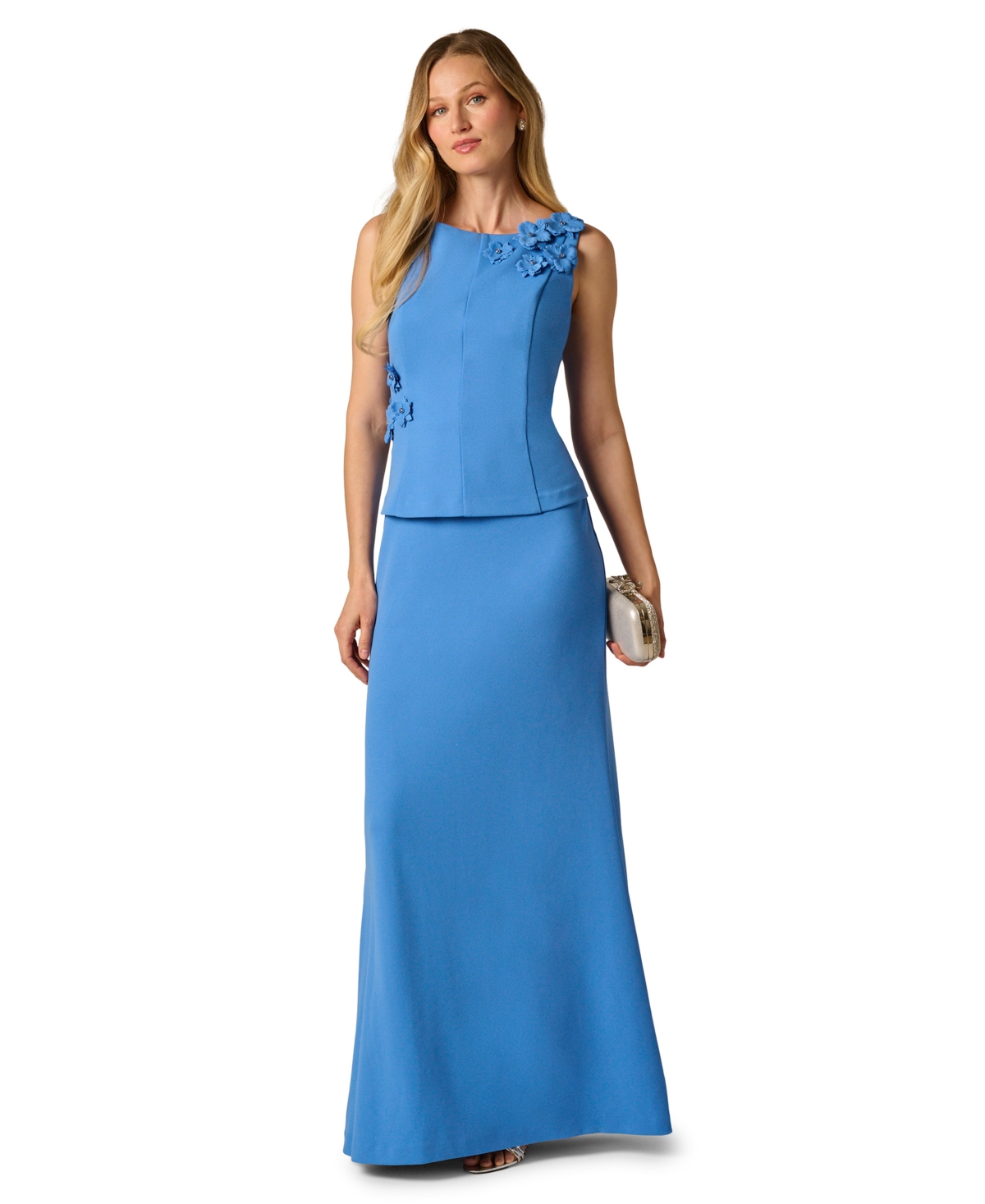 Click here for Adrianna Papell Womens 3D Floral Mermaid Ball Gown... prices