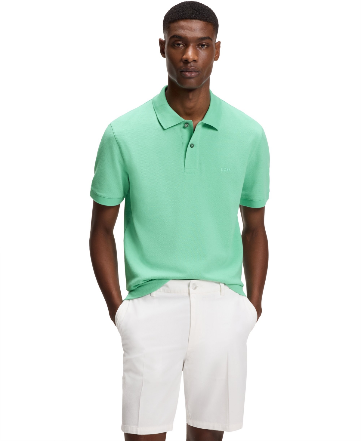 Click here for Boss by Hugo Boss Mens Cotton Pique Embroidered Lo... prices