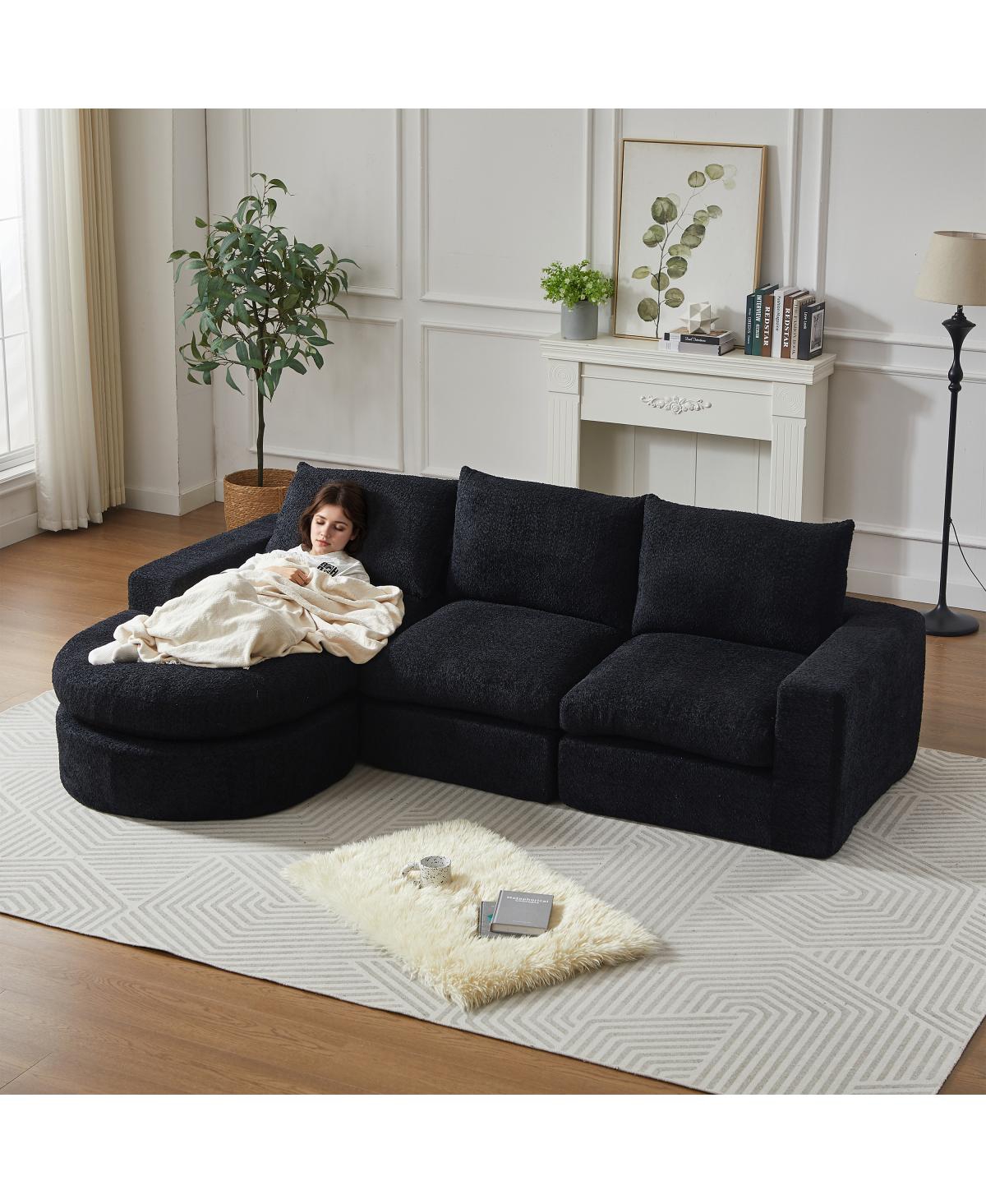 Click here for Streamdale Furniture Chenille Cloud Curved Section... prices