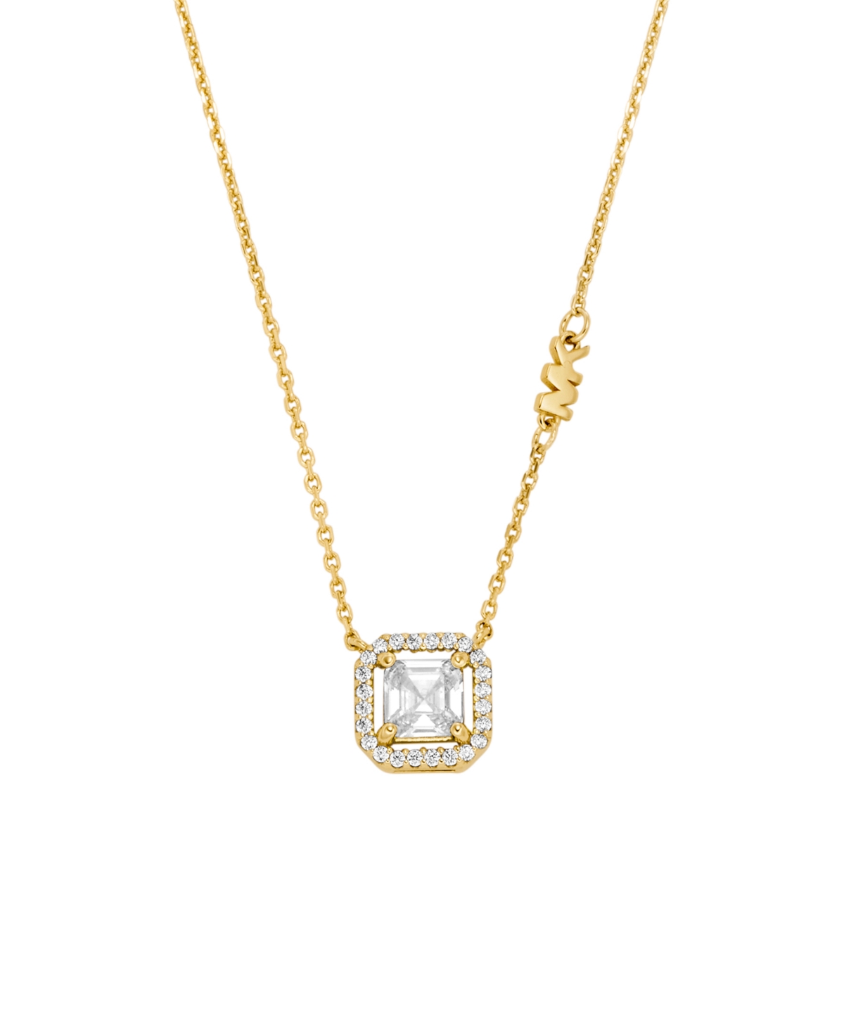 Click here for Michael Kors 14K Gold Plated Asscher Cut Pendant N... prices