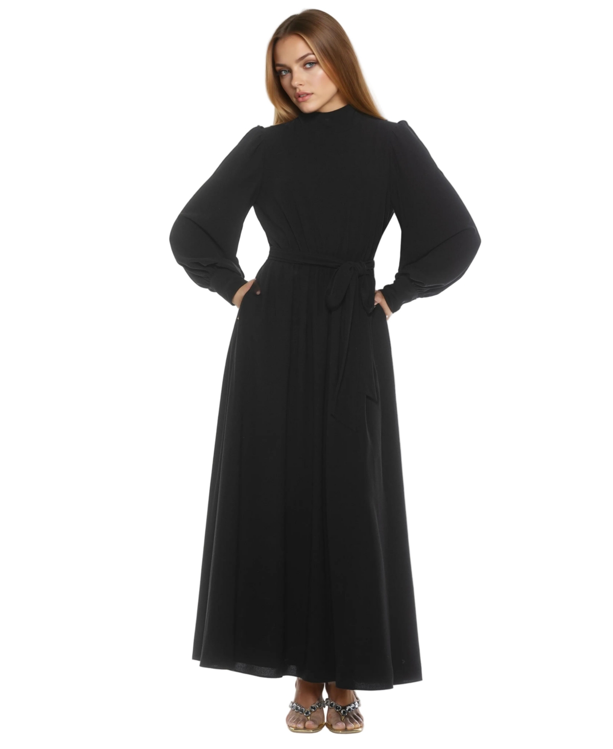 Click here for Alexia Admor Womens Isaliah Mockneck Blouson Sleev... prices