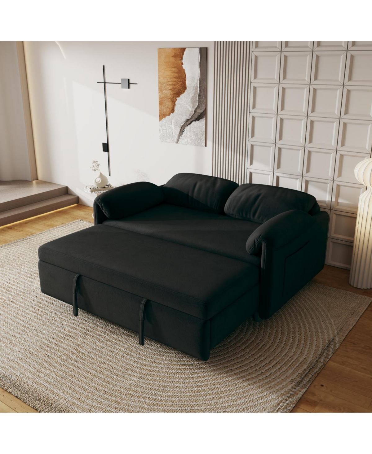 Click here for Streamdale Furniture 54" Velvet Sofa Bed - Re... prices