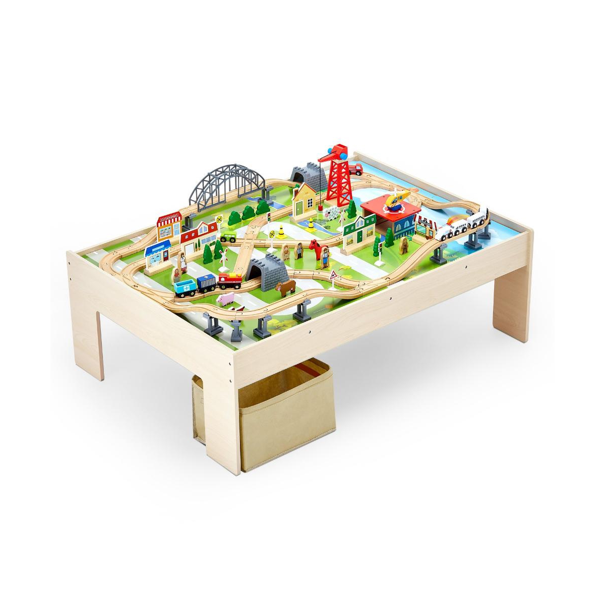 Click here for Slickblue Train Table  120 Multicolor Pieces Woode... prices