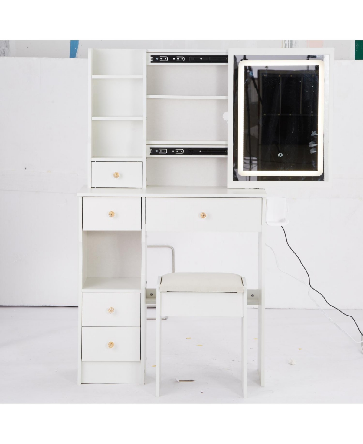 Click here for Streamdale Furniture 2-Piece Wood Vanity Table Set... prices