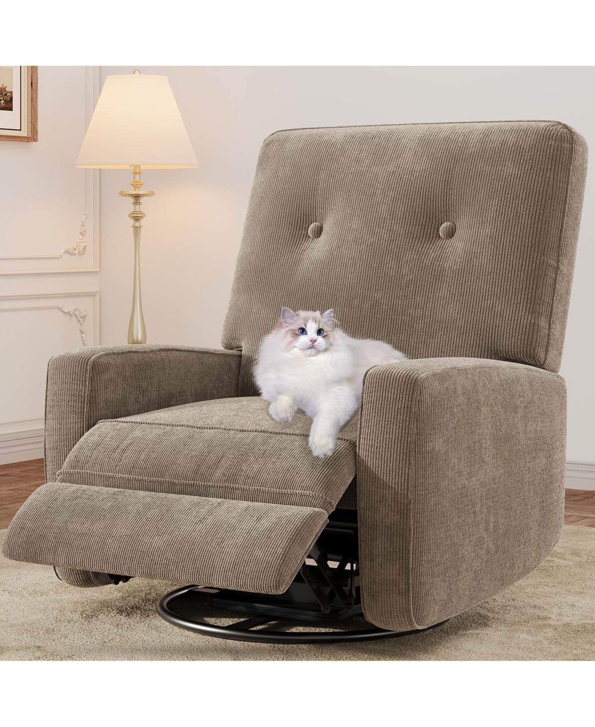 Click here for gaomon Recliner Chair  360° Swivel Rocking Gl... prices