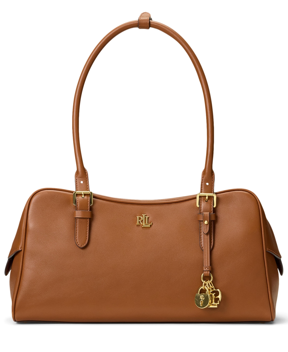 Click here for Lauren Ralph Lauren Leather Large Marcy Zip Satche... prices