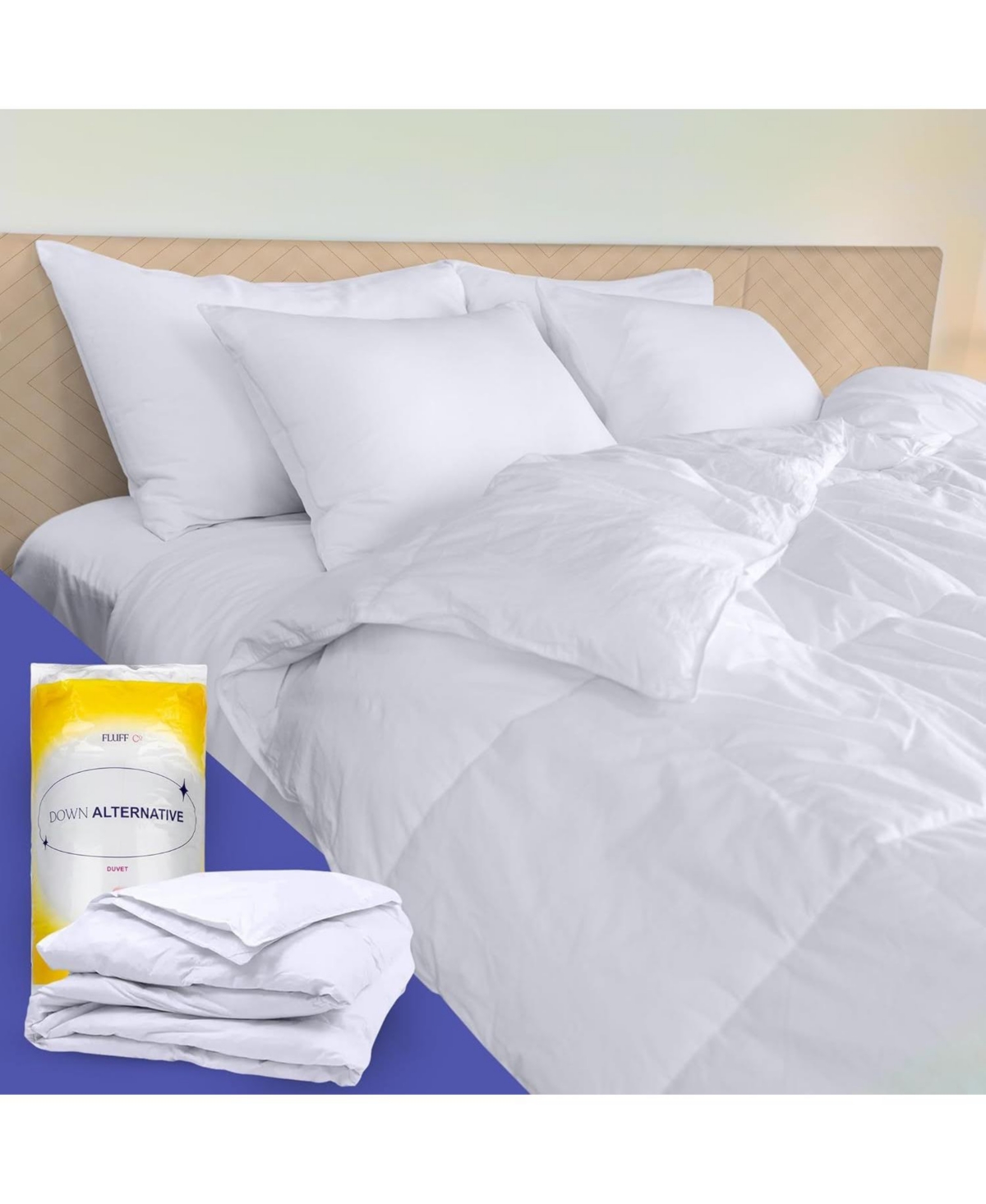 Click here for FluffCo Down Alternative Comforter - Queen - White prices
