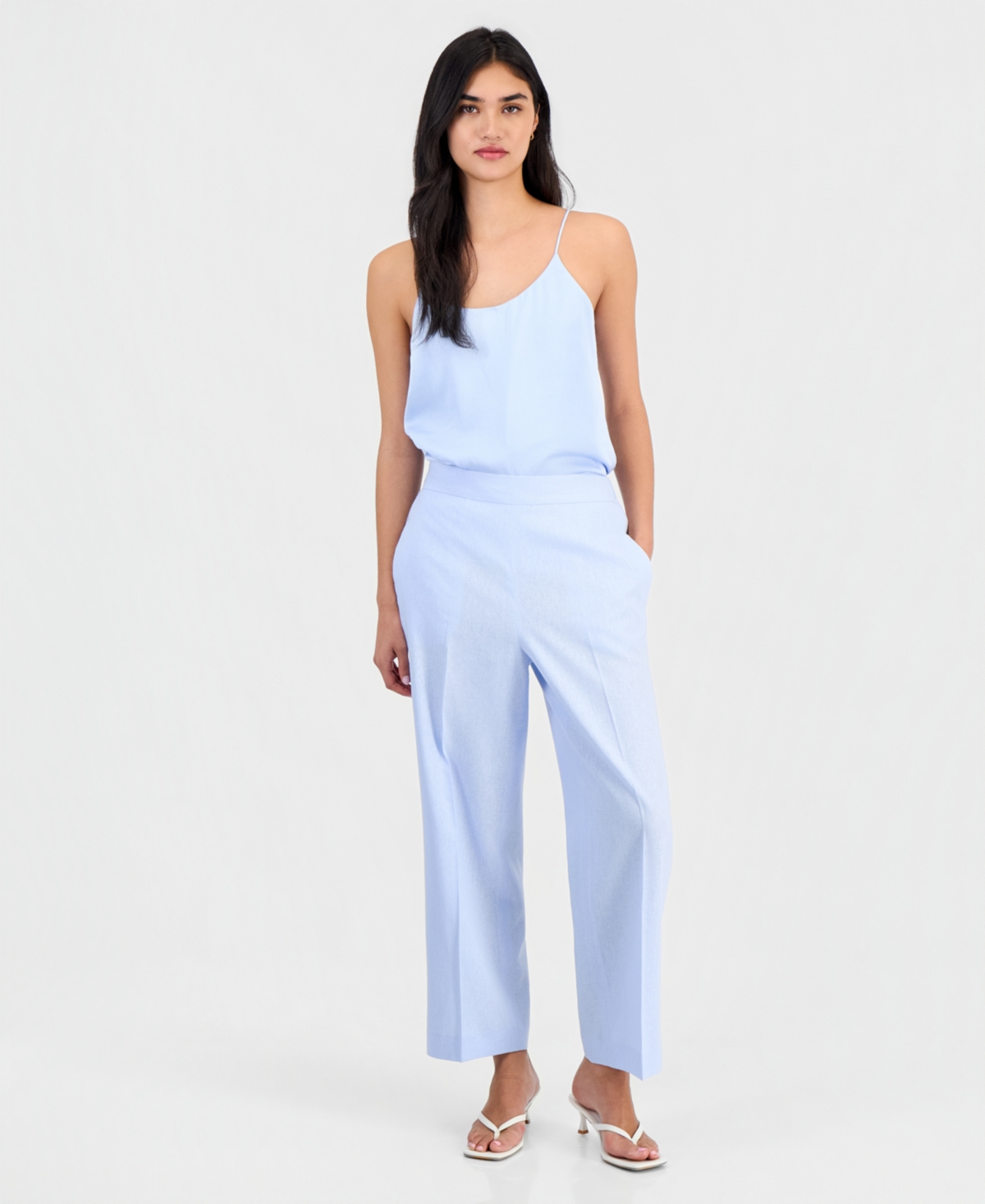 Click here for Bar Iii Womens Pull-On Linen-Blend Pants  Macys Ex... prices