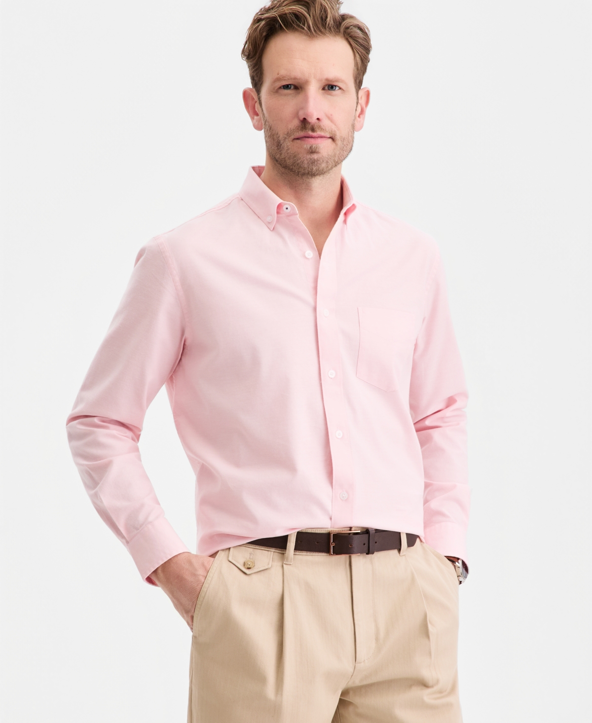 Click here for Club Room Mens Solid Stretch Oxford Cotton Shirt... prices