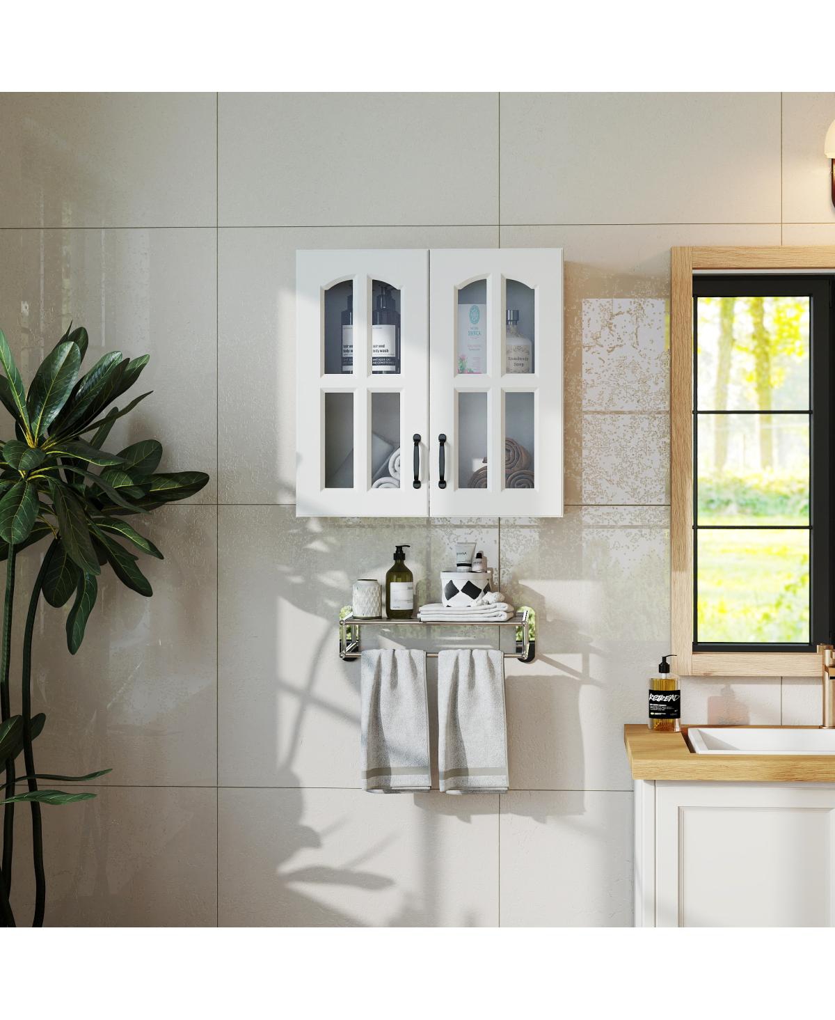 Click here for Streamdale Furniture Glass Door Wall Cabinet with... prices