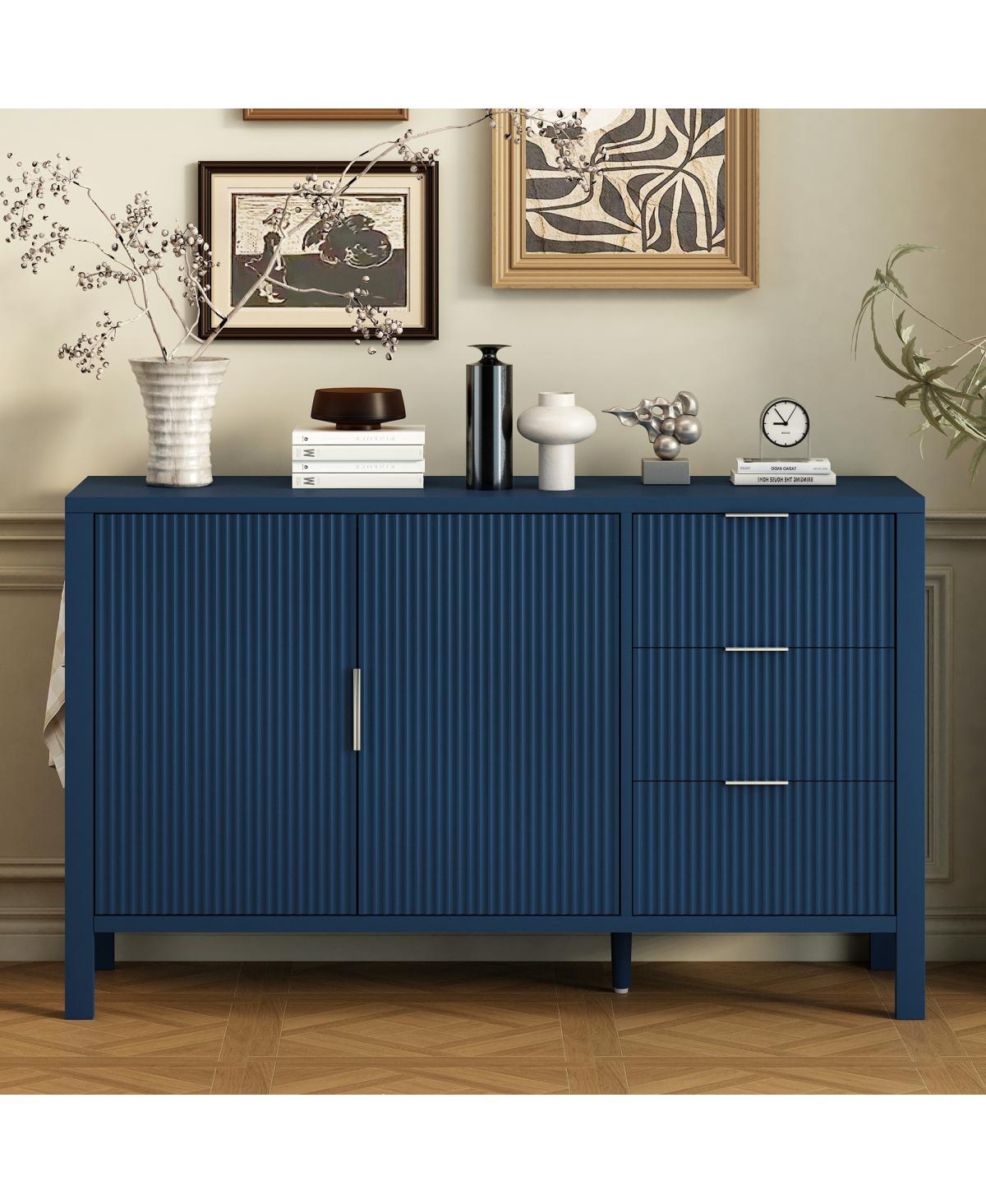 Click here for Streamdale Furniture Modern Wave-Pattern Sideboard... prices