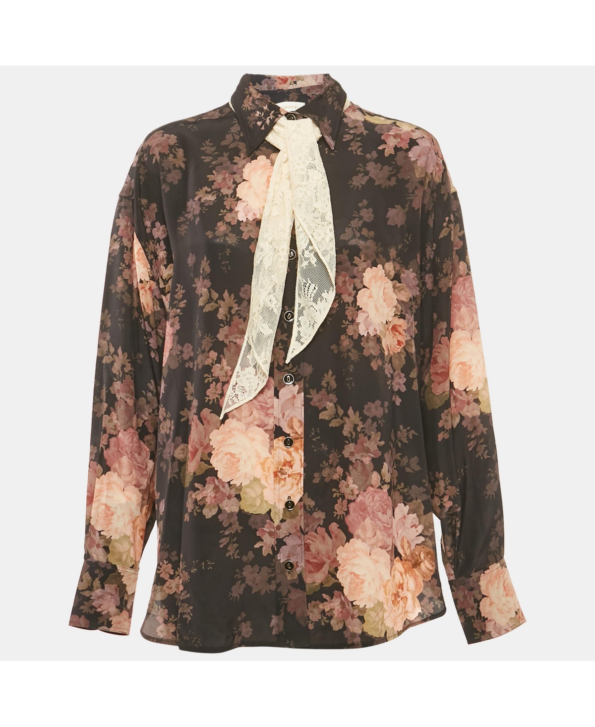 Click here for Pre-Owned Zimmermann Womens Black Floral Print Sil... prices