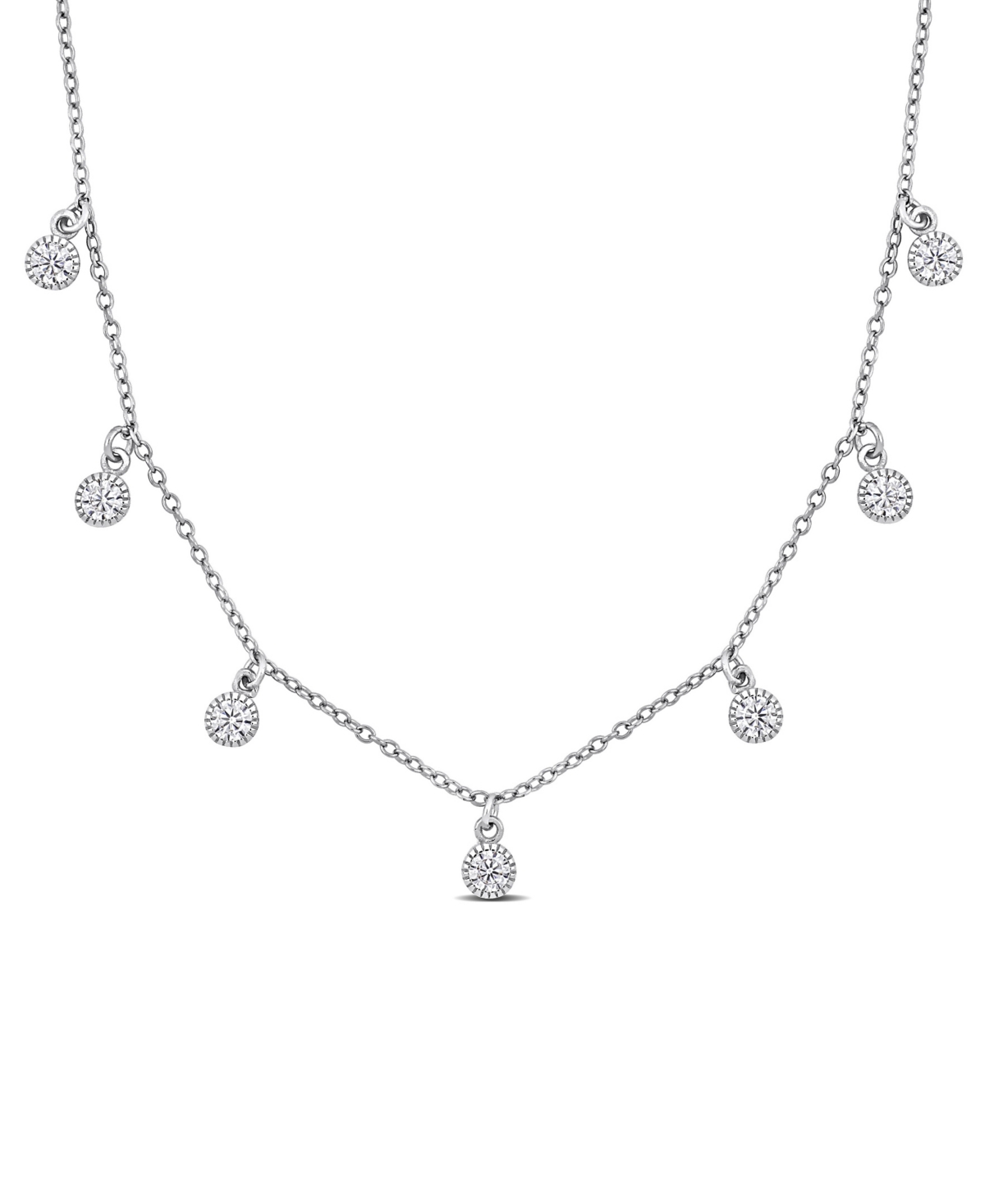 Click here for Macys Lab Grown White Sapphire (5/8 ct. t.w.) Stat... prices