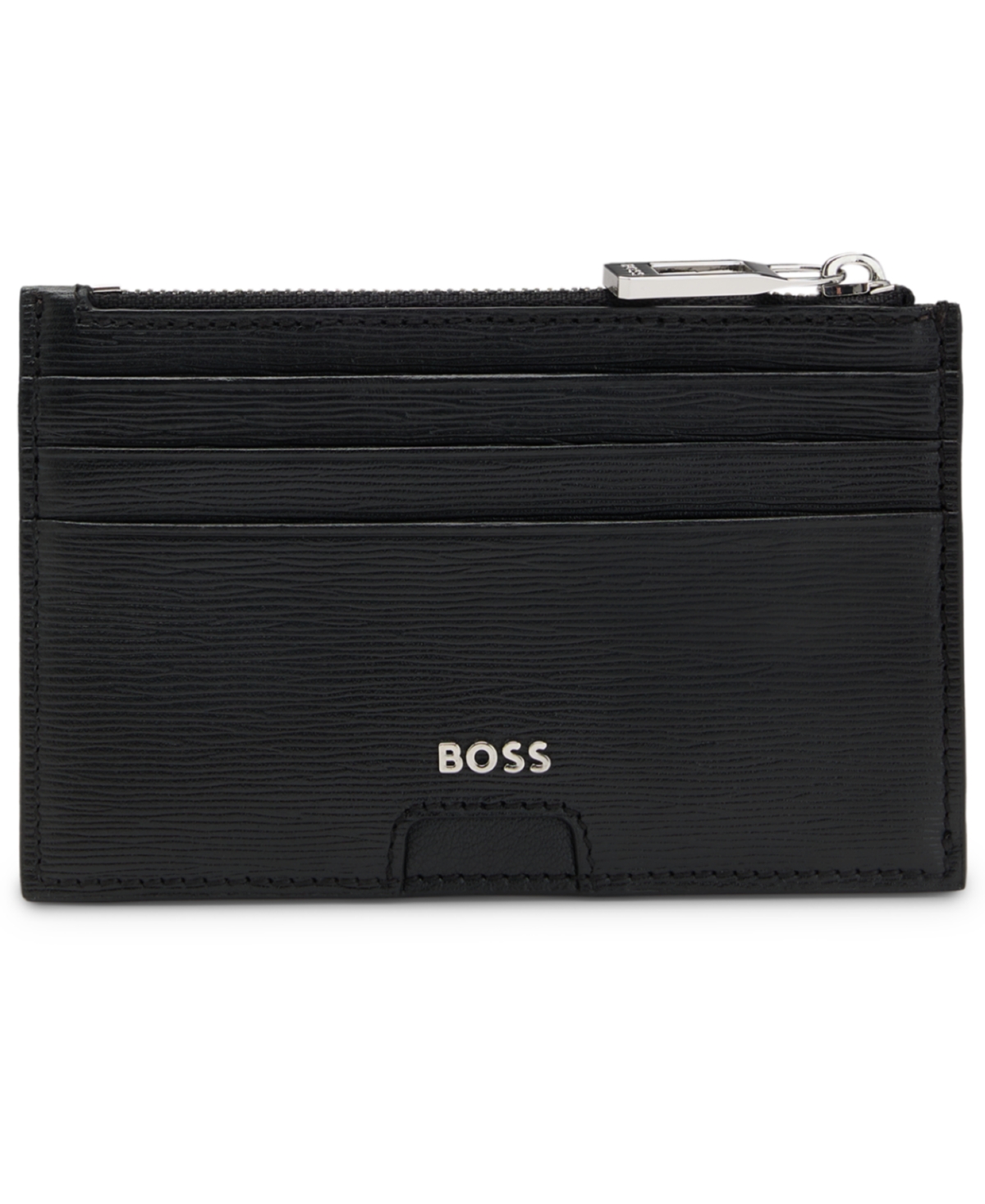 Click here for Hugo Boss Mens Luminary Zip Card Holder - Black prices