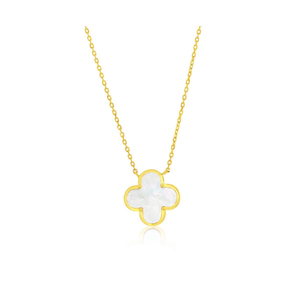 Click here for Simona Sterling Silver  Mother of Pearl Clover Nec... prices