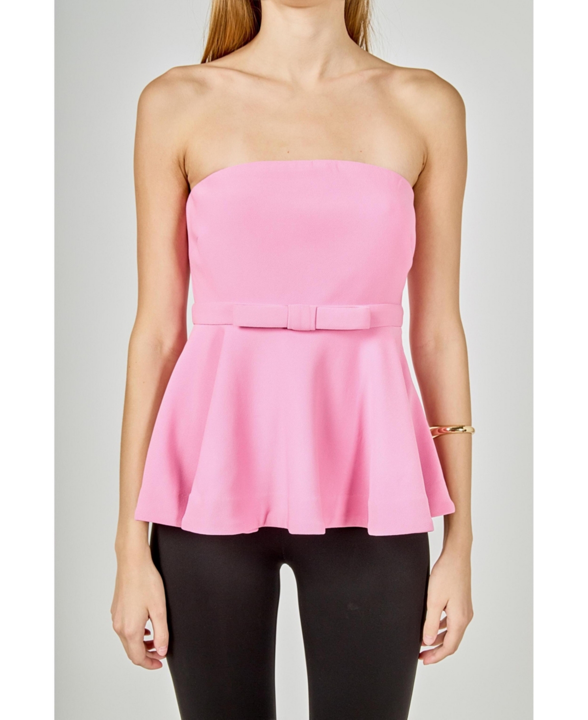Click here for endless rose Womens Strapless Flared Top - Pink prices